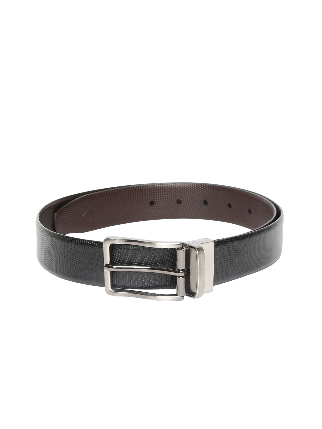 Buy Allen Solly Men Black Textured Leather Belt - Belts for Men ...