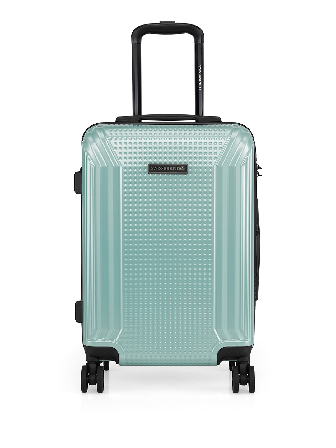 Buy SWISSBRAND VERNIER Range Green 20" Cabin Hard Trolley Bag - Trolley ...