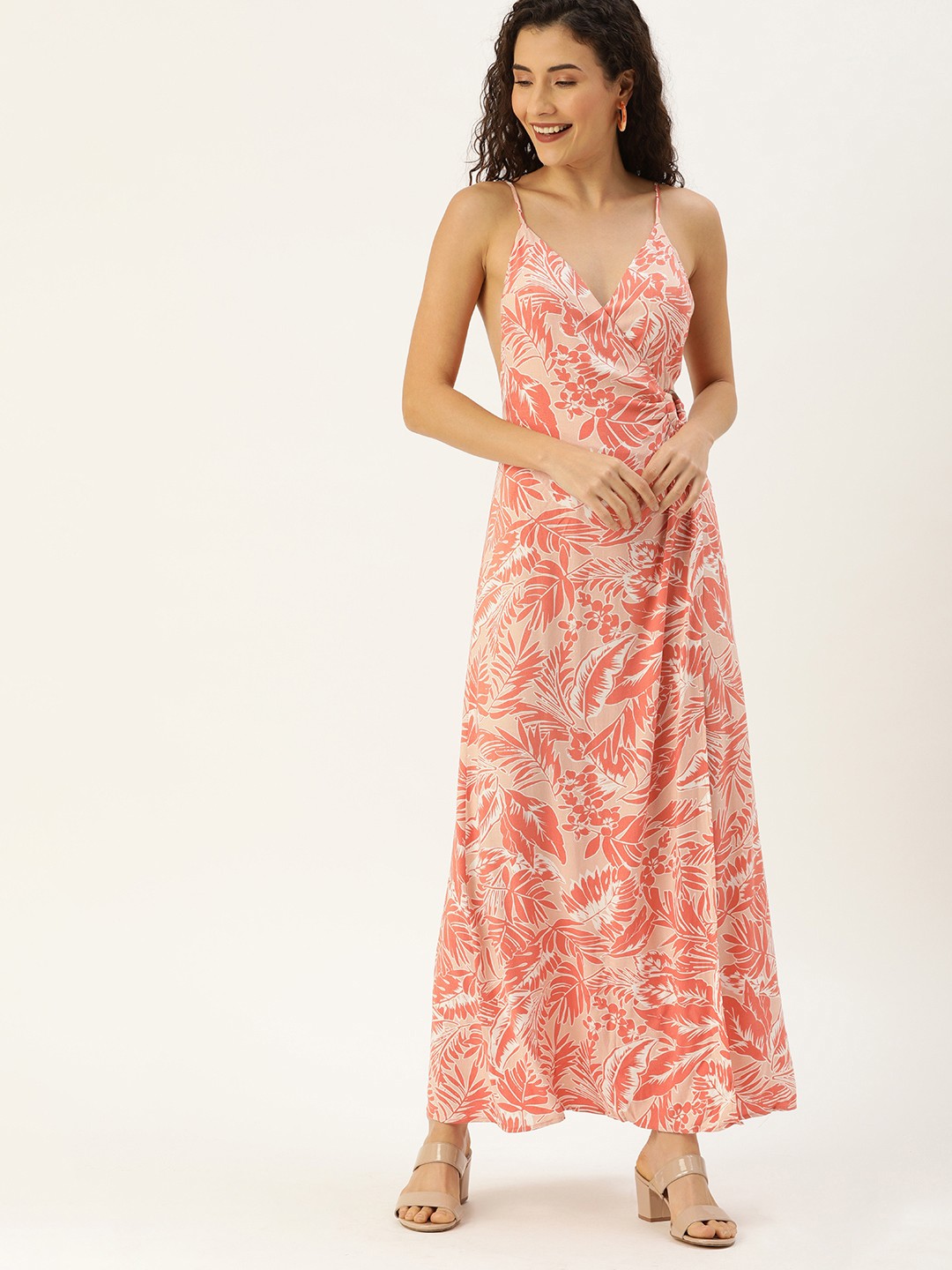 Buy Forever 21 Women Pink Printed Maxi Dress Dresses For Women