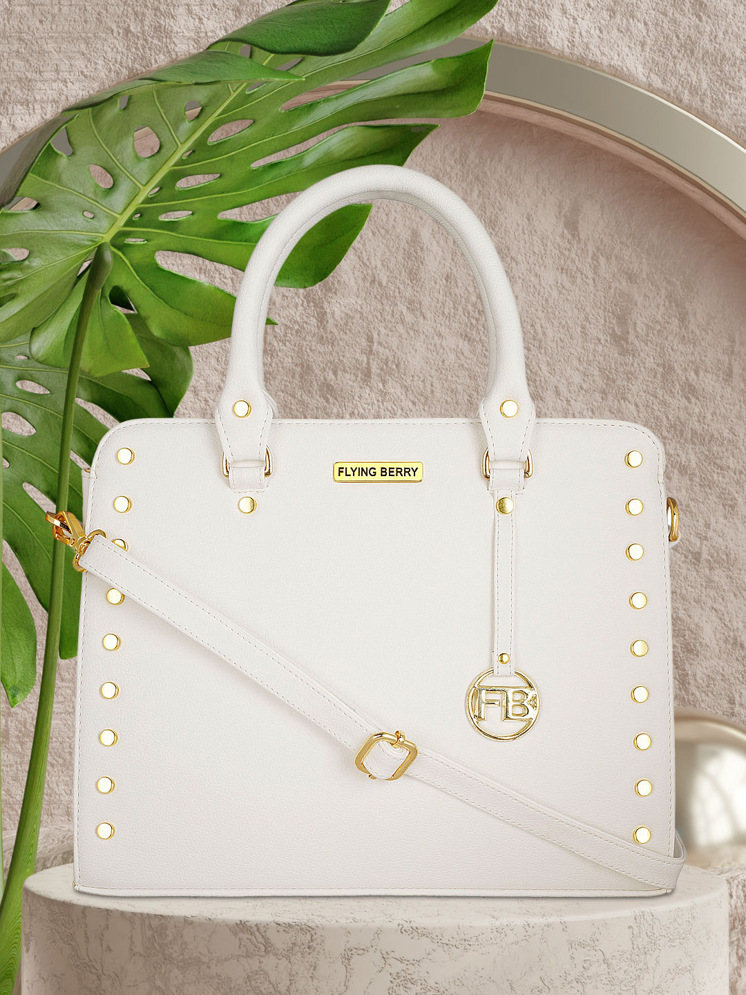 Buy FLYING BERRY Off White Embellished Handheld Bag - Handbags for ...