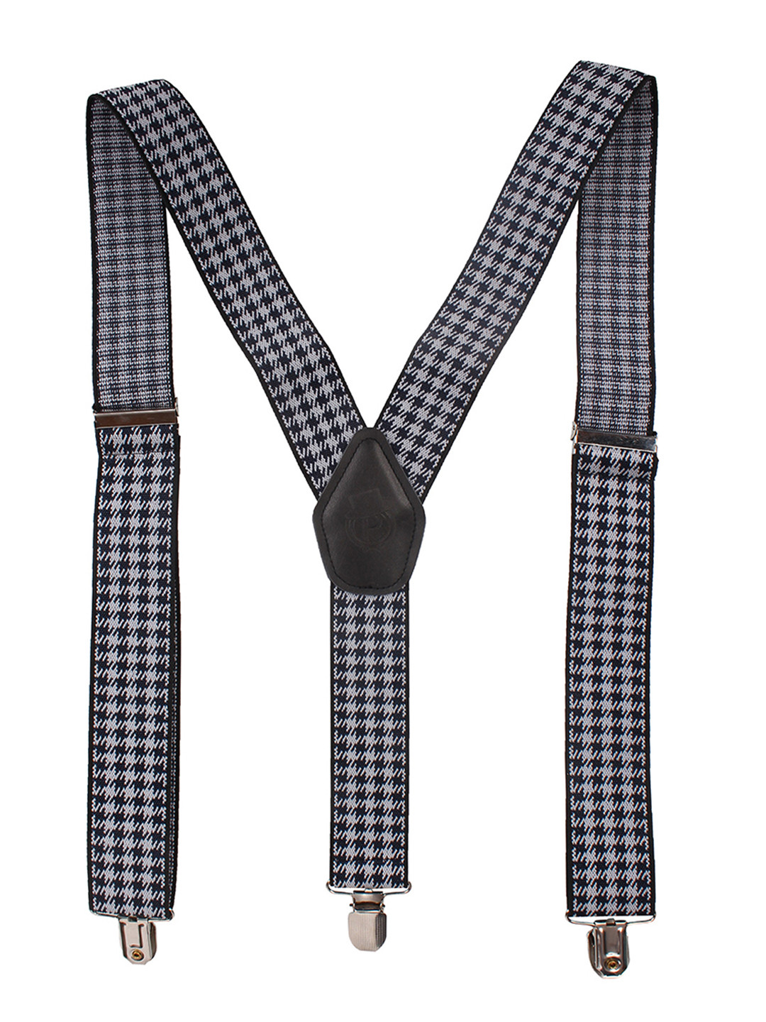 Buy PELUCHE Men Black & Grey Patterned The Fancy Edge Suspenders ...