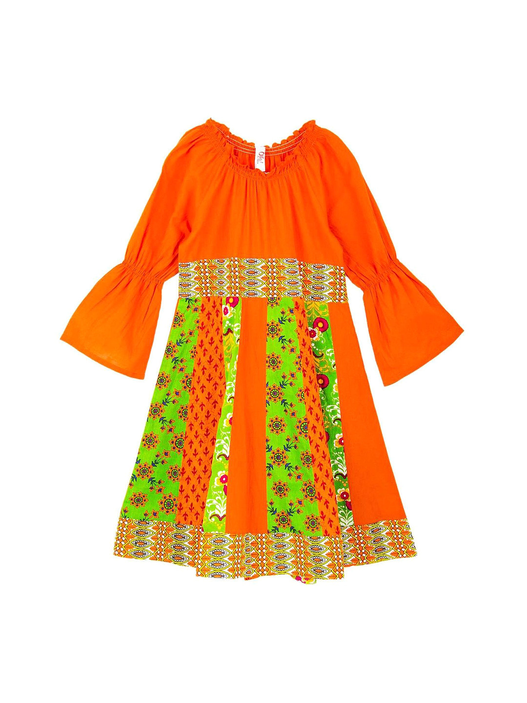 Buy Oye Girls Orange A Line Dress - Dresses for Girls 1165009 | Myntra