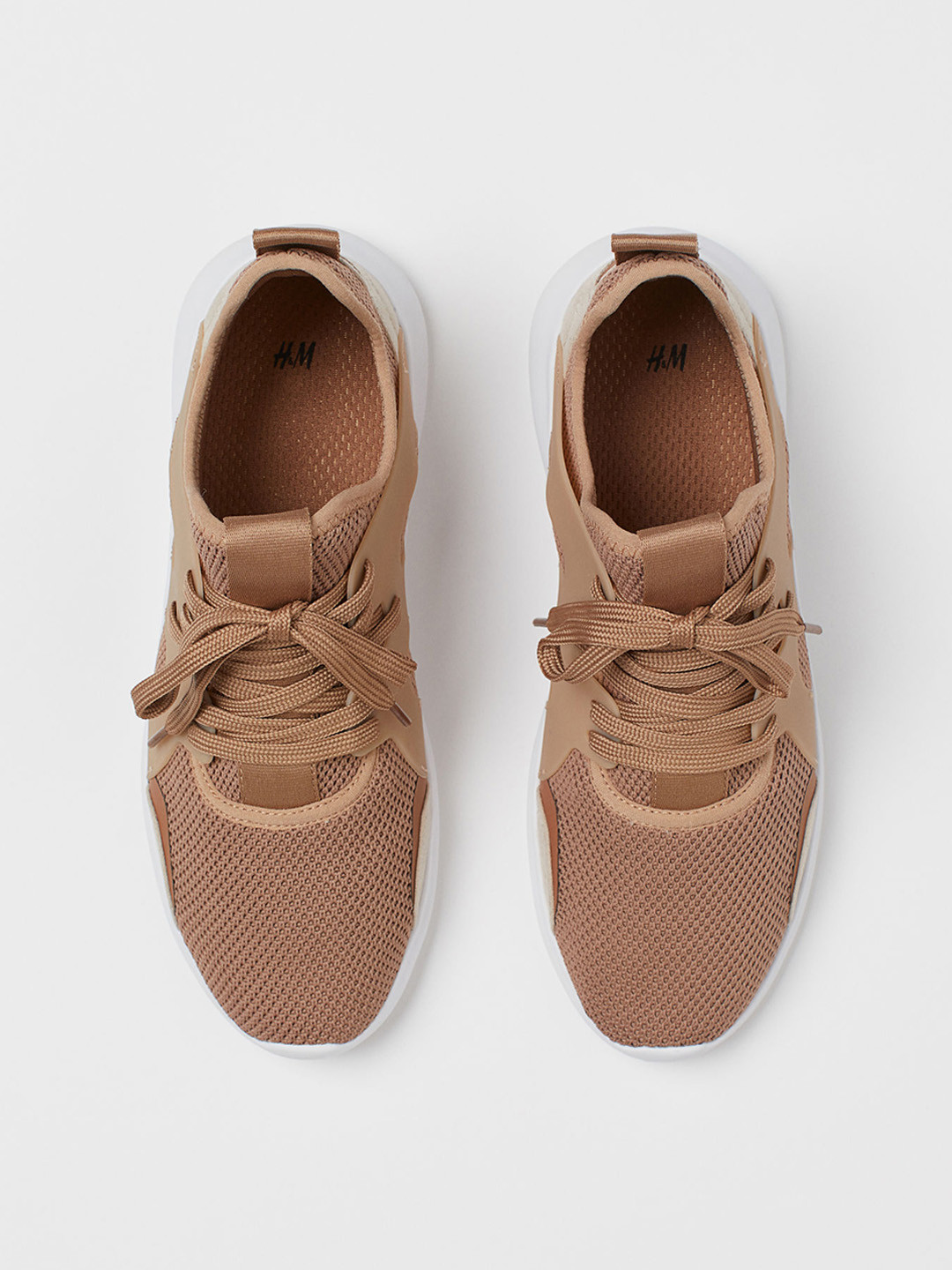 Buy H&M Women Beige Mesh Trainers - Casual Shoes for Women 11655032 ...