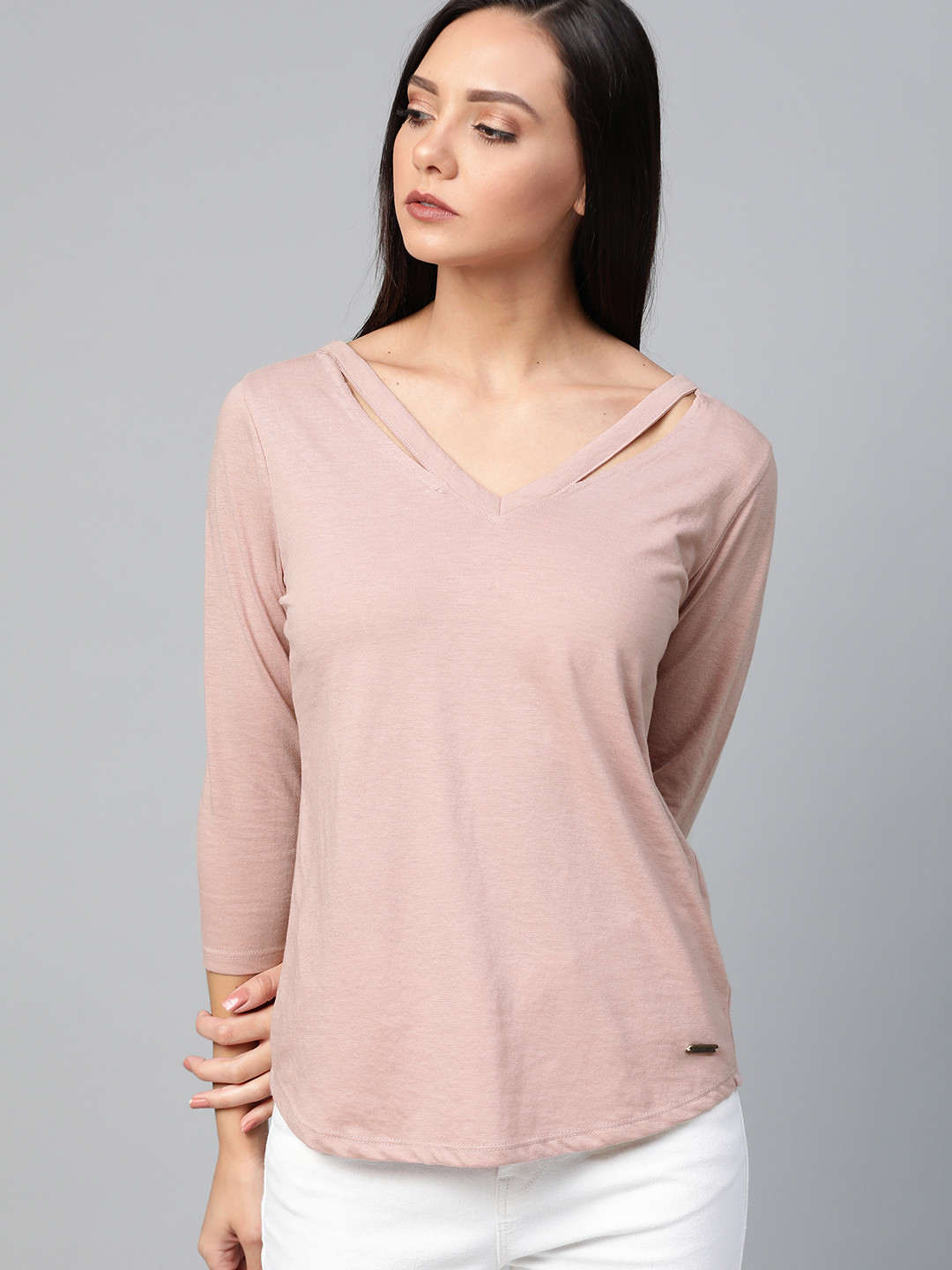 Buy Roadster Women Dusty Pink Solid Top - Tops for Women 11690876 | Myntra