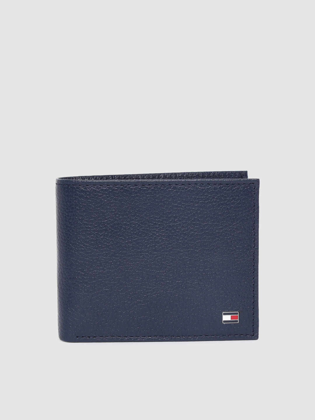 Buy Tommy Hilfiger Men Blue Solid Leather Two Fold Wallet - Wallets for ...