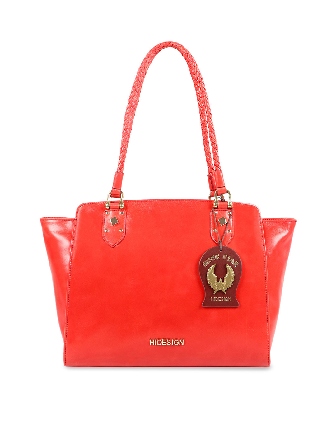 Buy Hidesign Red Solid Leather Shoulder Bag - Handbags for Women ...