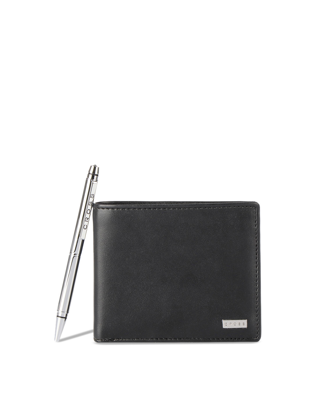 Buy Cross Men Black Solid Genuine Leather Two Fold Wallet With Pen ...
