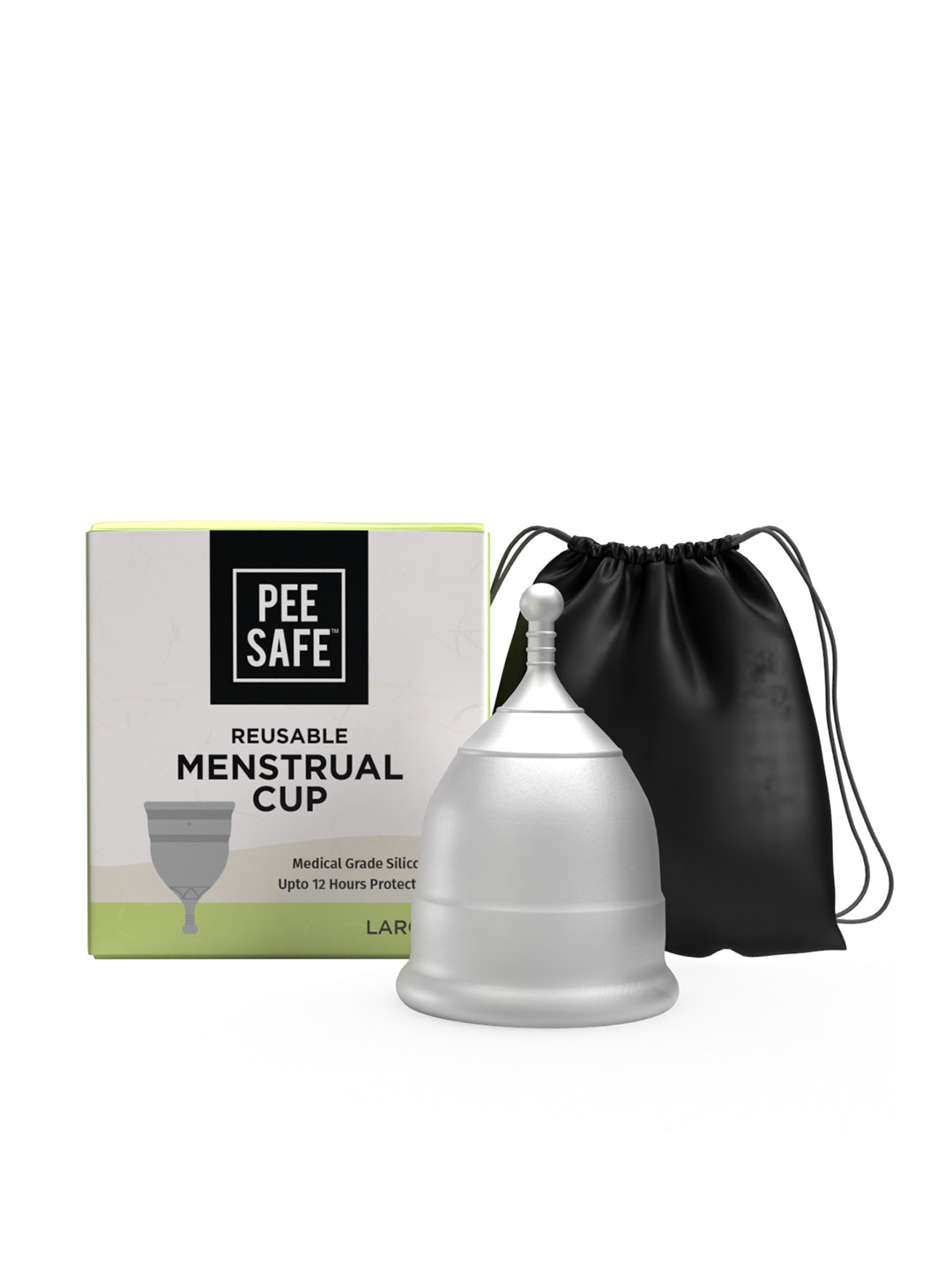 Buy Pee Safe Reusable Menstrual Cup With Medical Grade Silcone Large ...