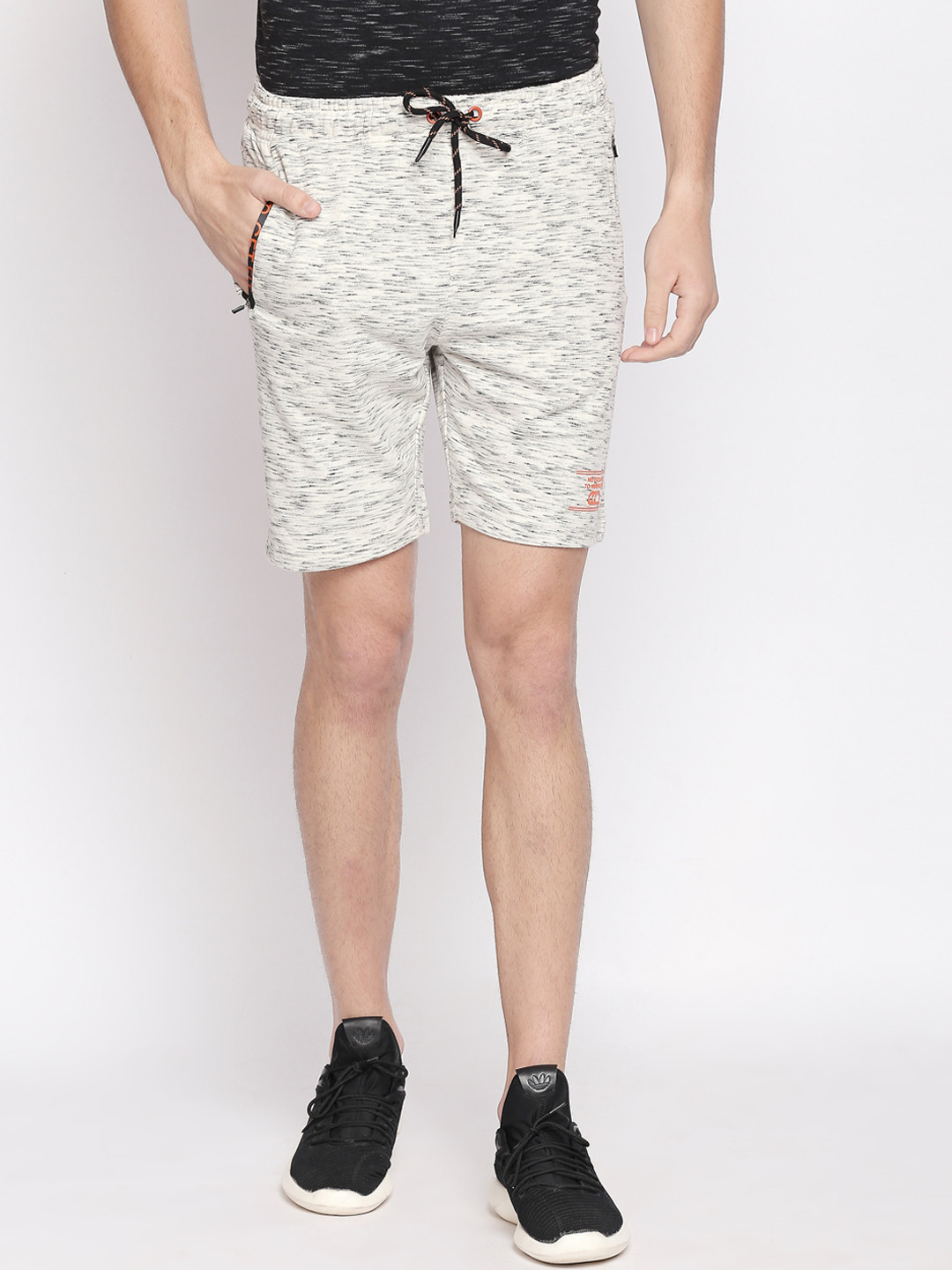 Buy Ajile By Pantaloons Men Grey Solid Slim Fit Sports Shorts - Shorts ...