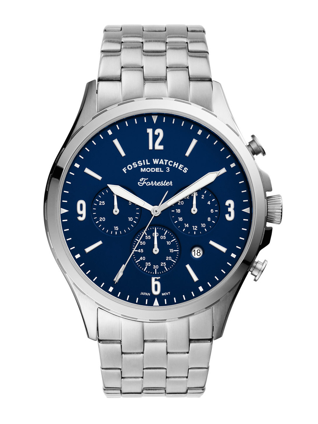 Buy Fossil Men Silver Toned Analogue Watch FS5605 - Watches for Men ...