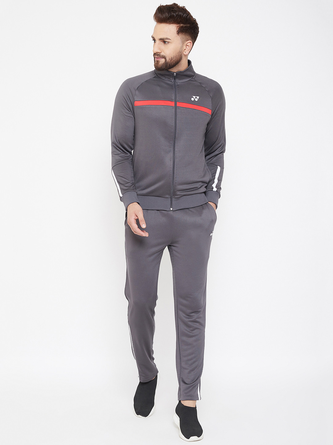 Buy YONEX Men Grey Solid Tracksuit - Tracksuits for Men 11809480 | Myntra