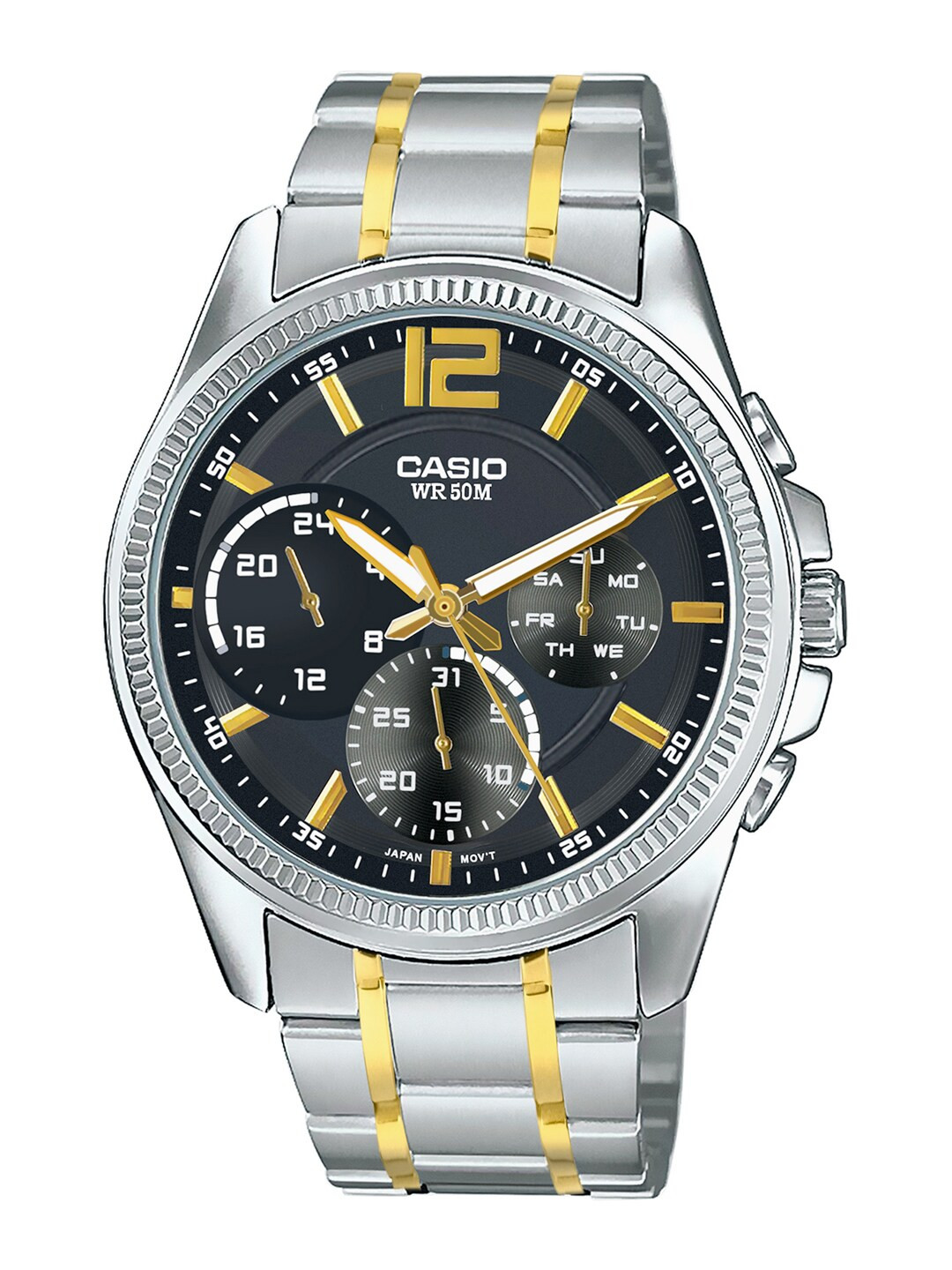 Buy CASIO Men Black Bracelet Style Straps Analogue Watch A1663 ...