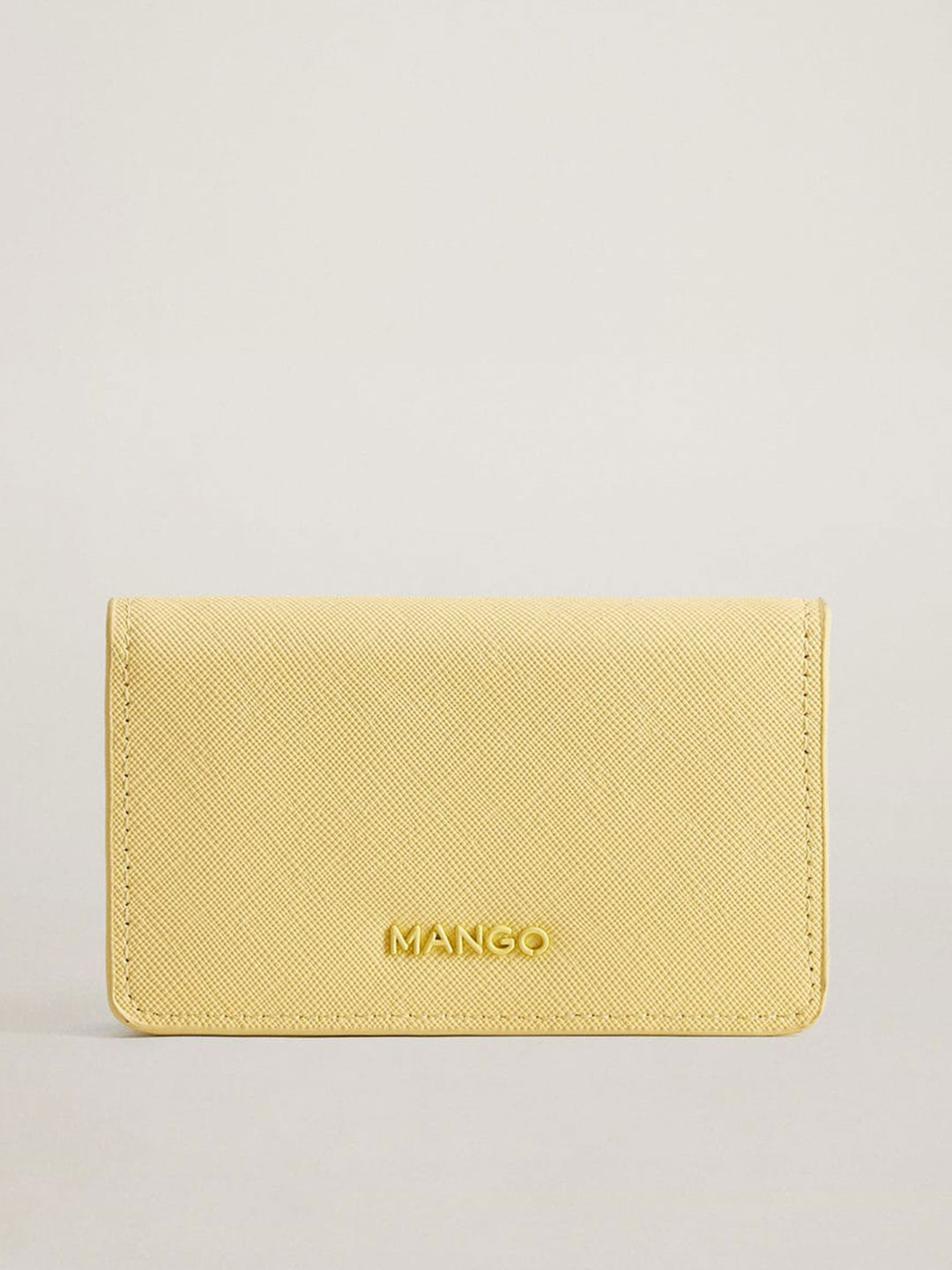 Buy MANGO Women Yellow Solid Two Fold Wallet - Wallets for Women ...