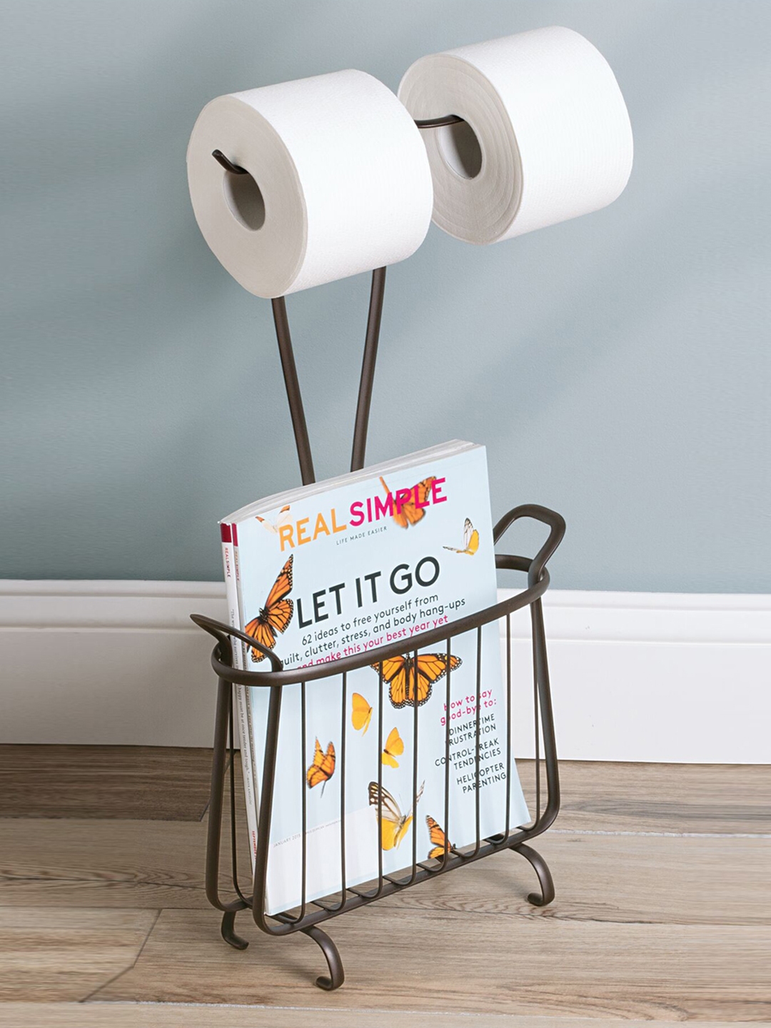 Buy Interdesign Bronze Toned Axis Toilet Paper Holder With Magazine