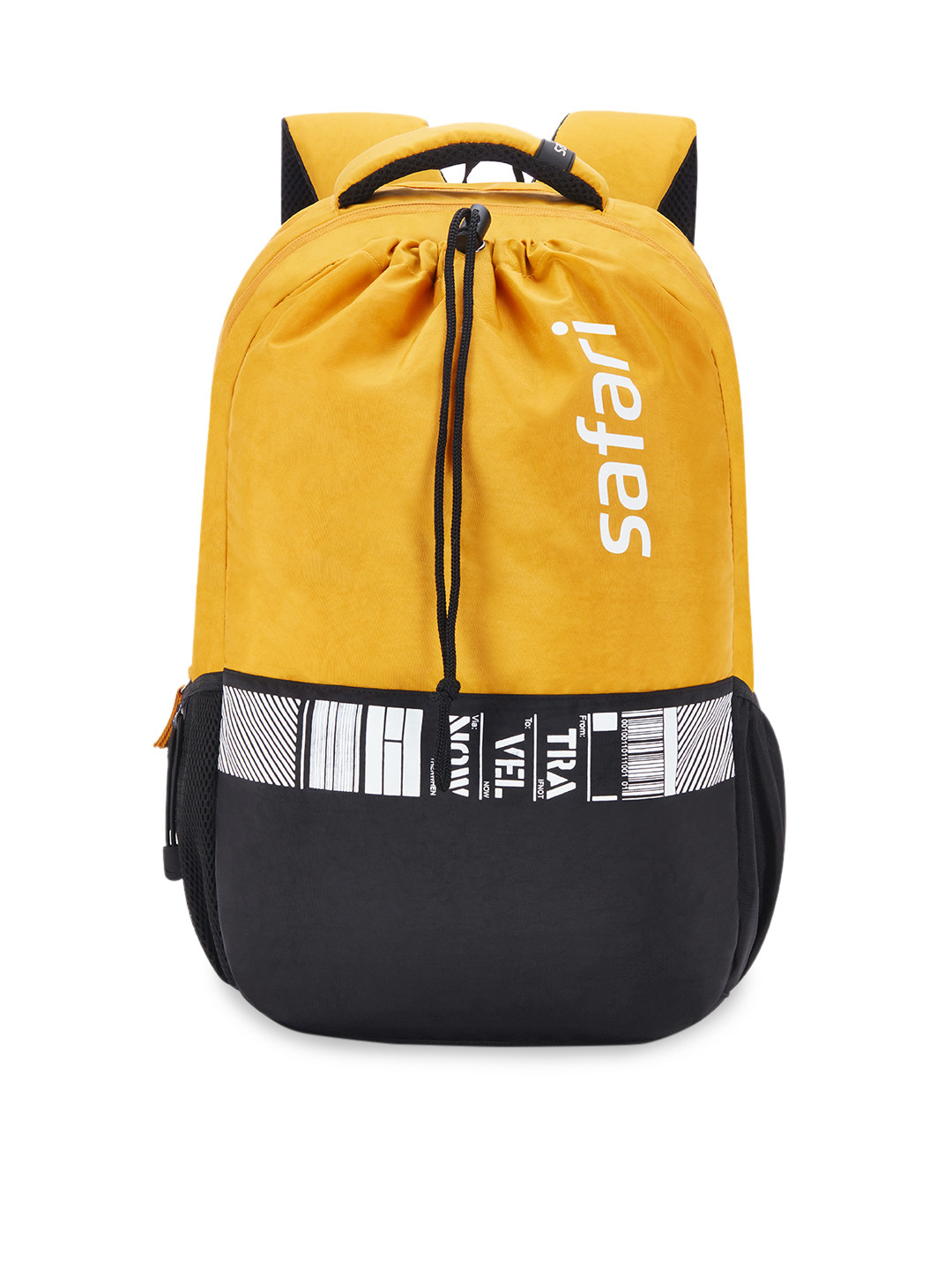 Buy Safari Unisex Yellow & Black Brand Logo Backpack - Backpacks for ...