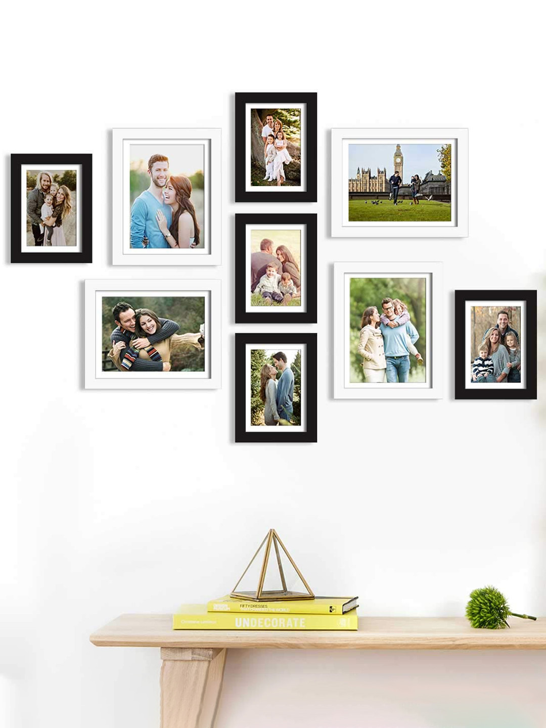 Buy Art Street Set Of 11 Black Solid Individual Photo Frames - Photo ...