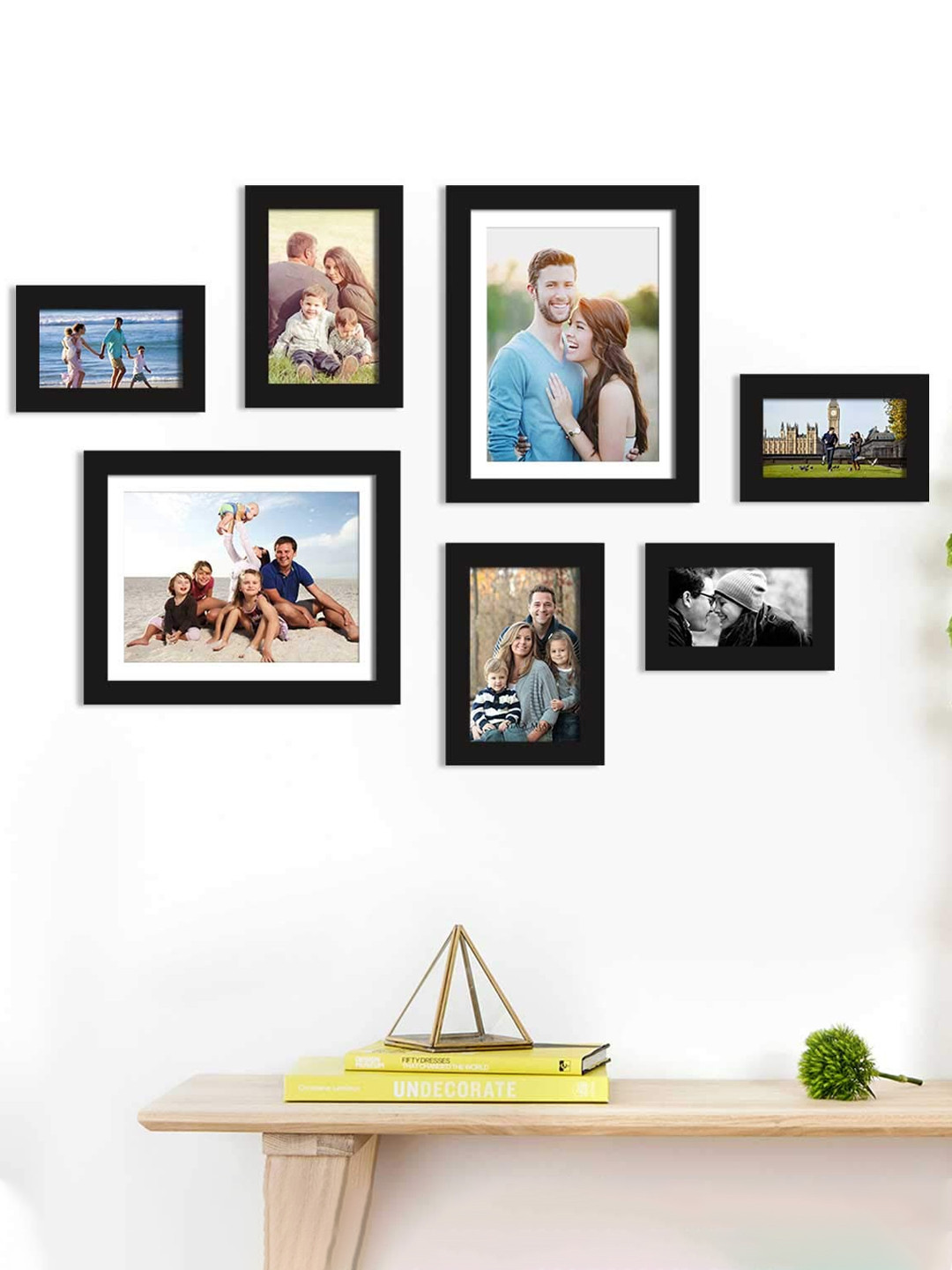 Buy Art Street Set Of 10 Black Solid Individual Photo Frames - Photo ...