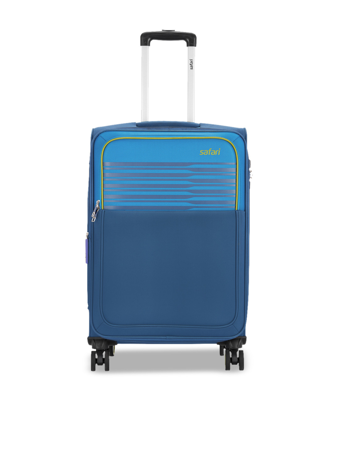Buy Safari Unisex Blue Solid Flash Cabin Trolley Suitcase - Trolley Bag ...