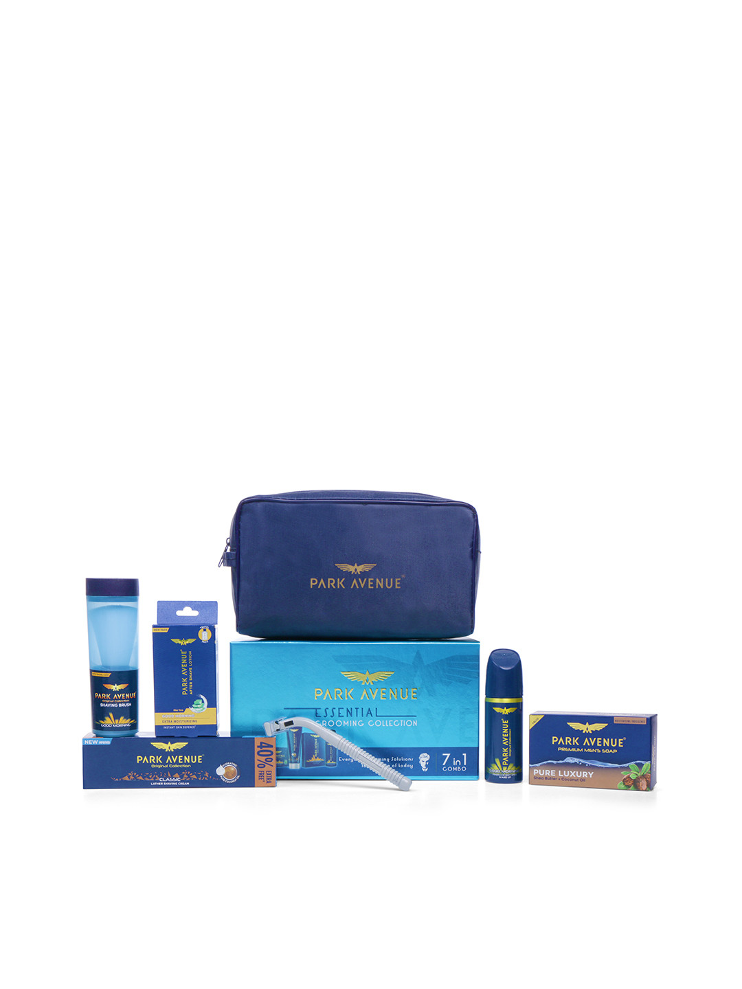 Buy Park Avenue Men 7 In 1 Essential Grooming Kit With Travel Pouch ...