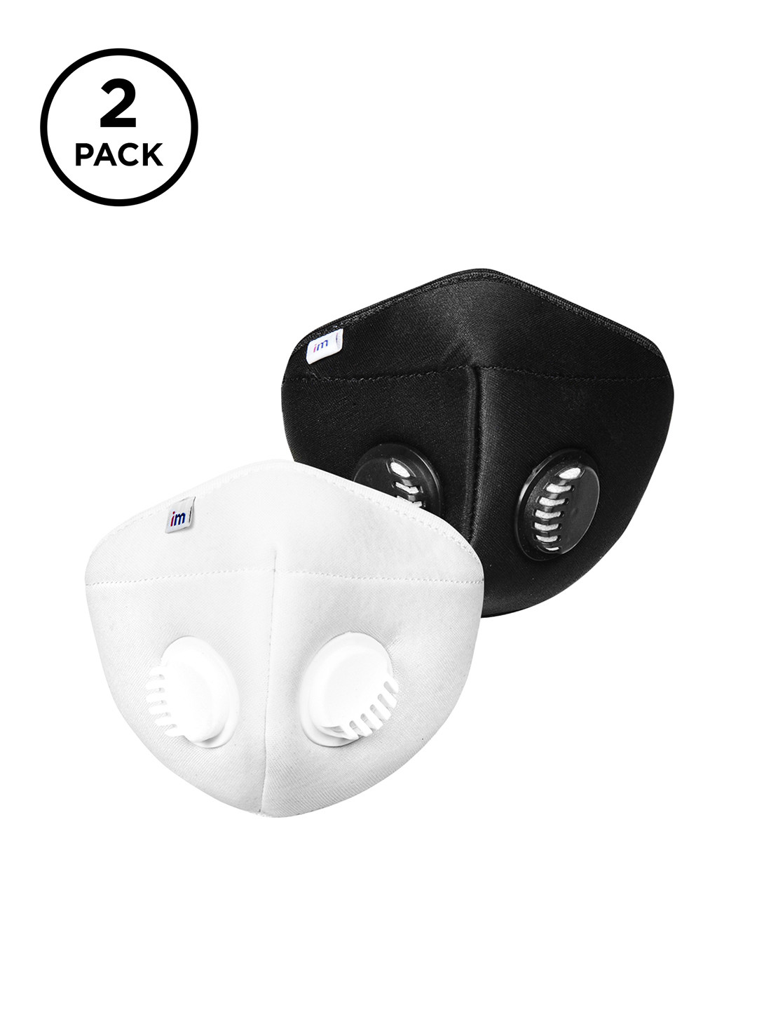 Buy Impulse Black & White Adults Pack Of 2 Reusable 5 Layer Outdoor ...