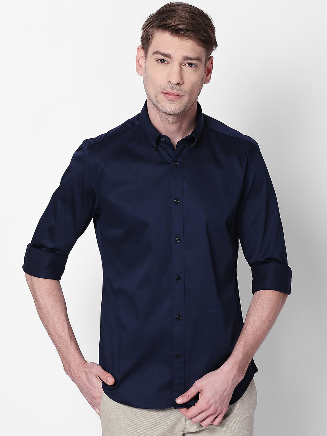 Buy RARE RABBIT Men Satino 2 Regular Fit Solid Shirt - Shirts for Men ...