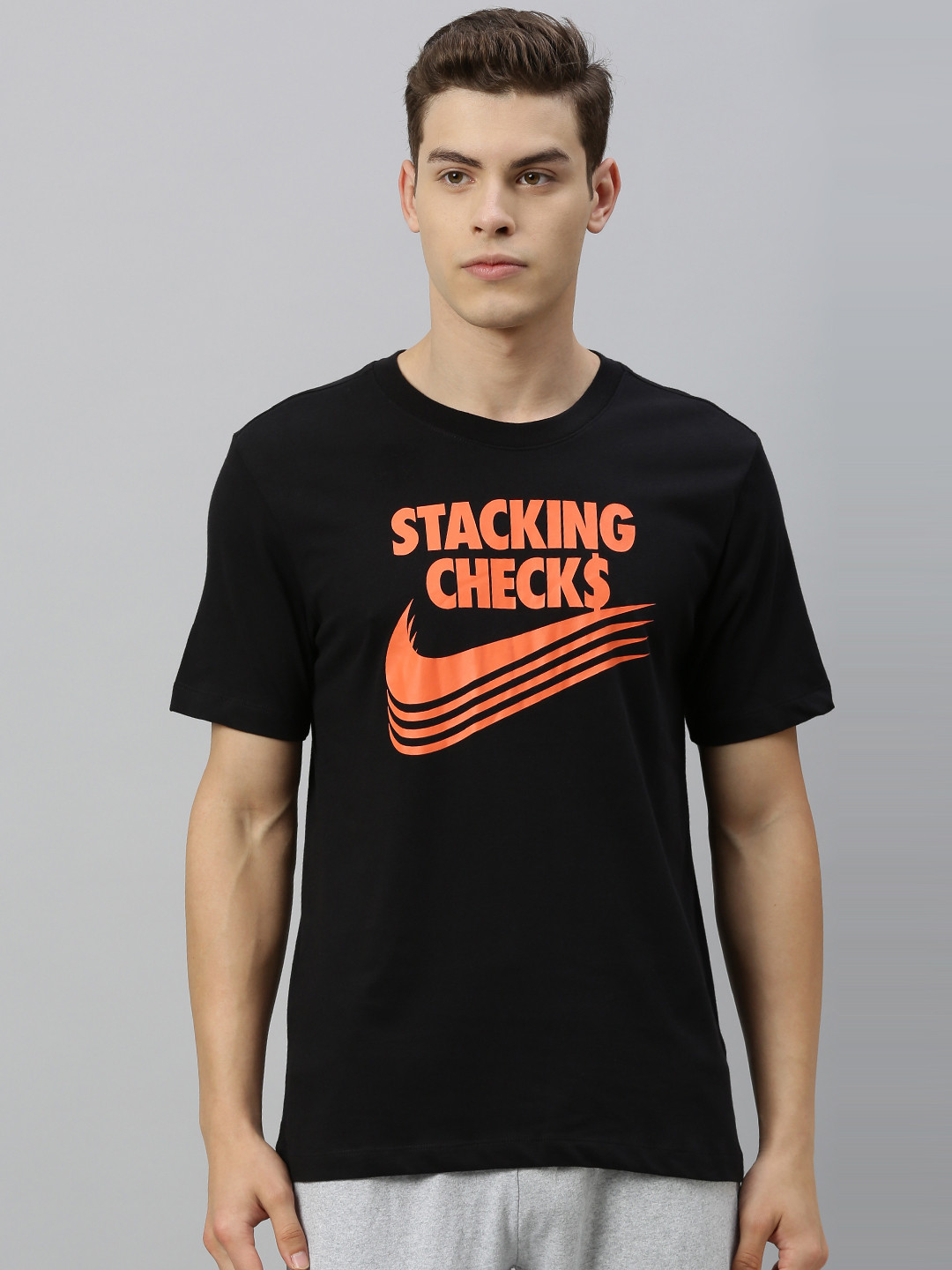 Buy Nike Men Black Printed Round Neck Dri FIT AS M NK Basketball T ...