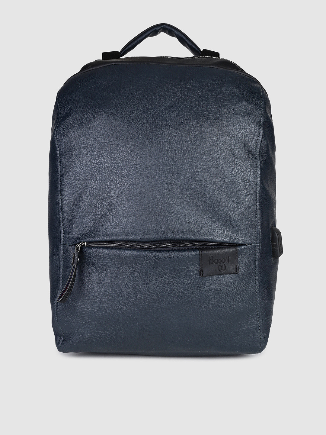 Buy Baggit Men Navy Blue Solid Backpack - Backpacks for Men 11921298 ...