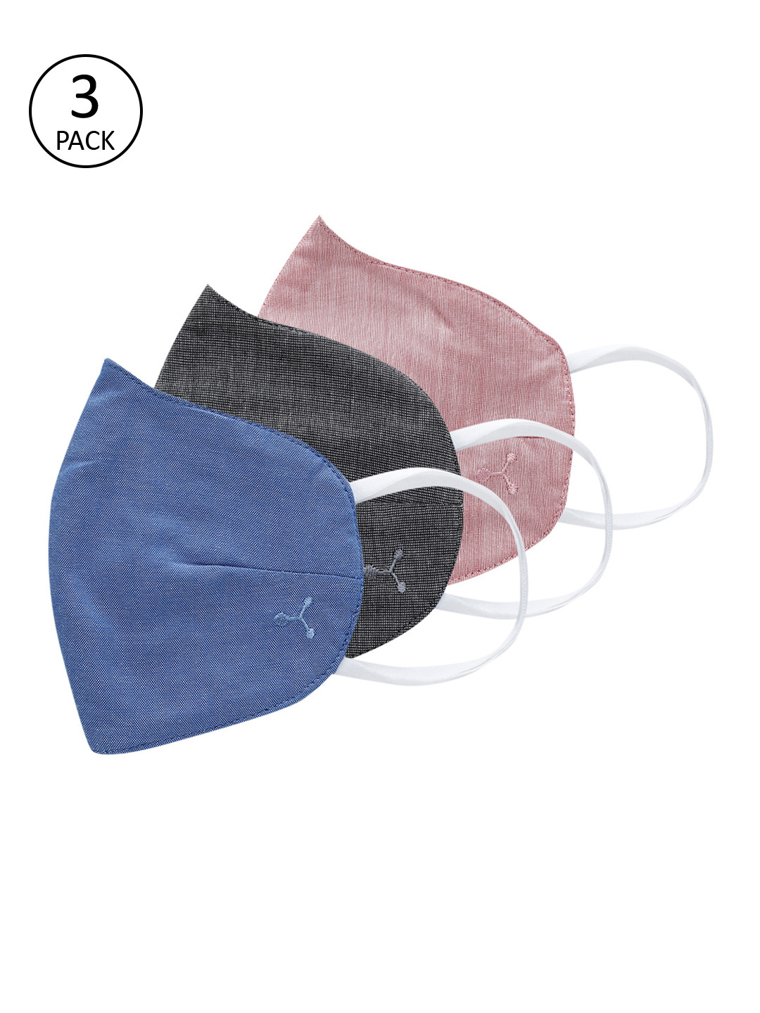 Buy Ether Unisex Multicoloured Pack Of 3 Reusable 3 Layered Outdoor ...