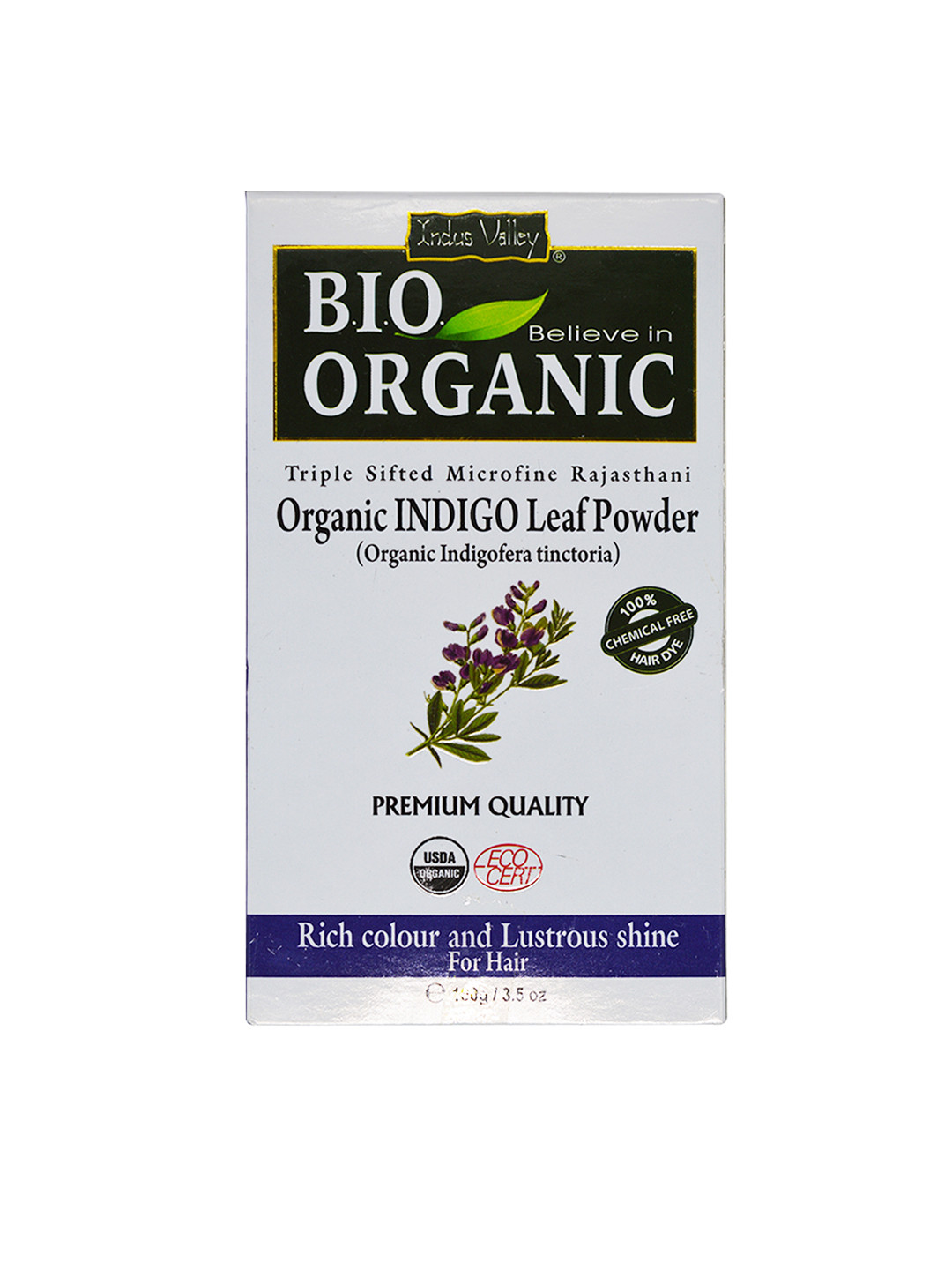 Buy Indus Valley Unisex Bio Organic Indigo Leaf Powder 100g - Hair ...