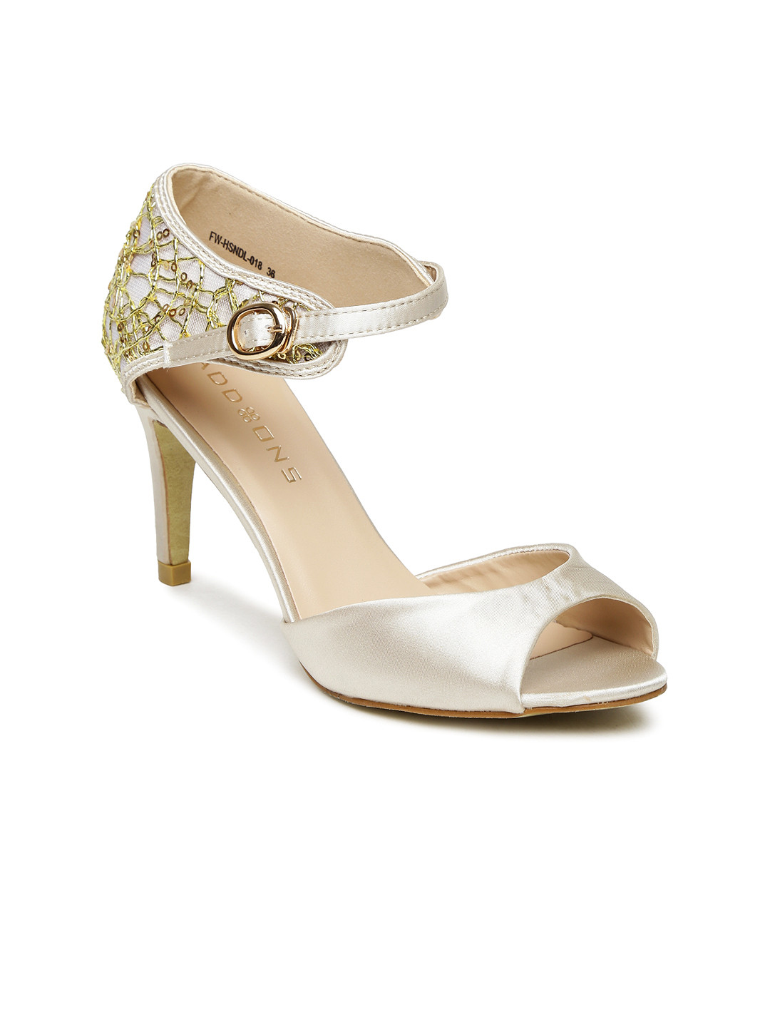 Buy Addons Women Beige Peep Toes - Heels for Women 1194159 | Myntra