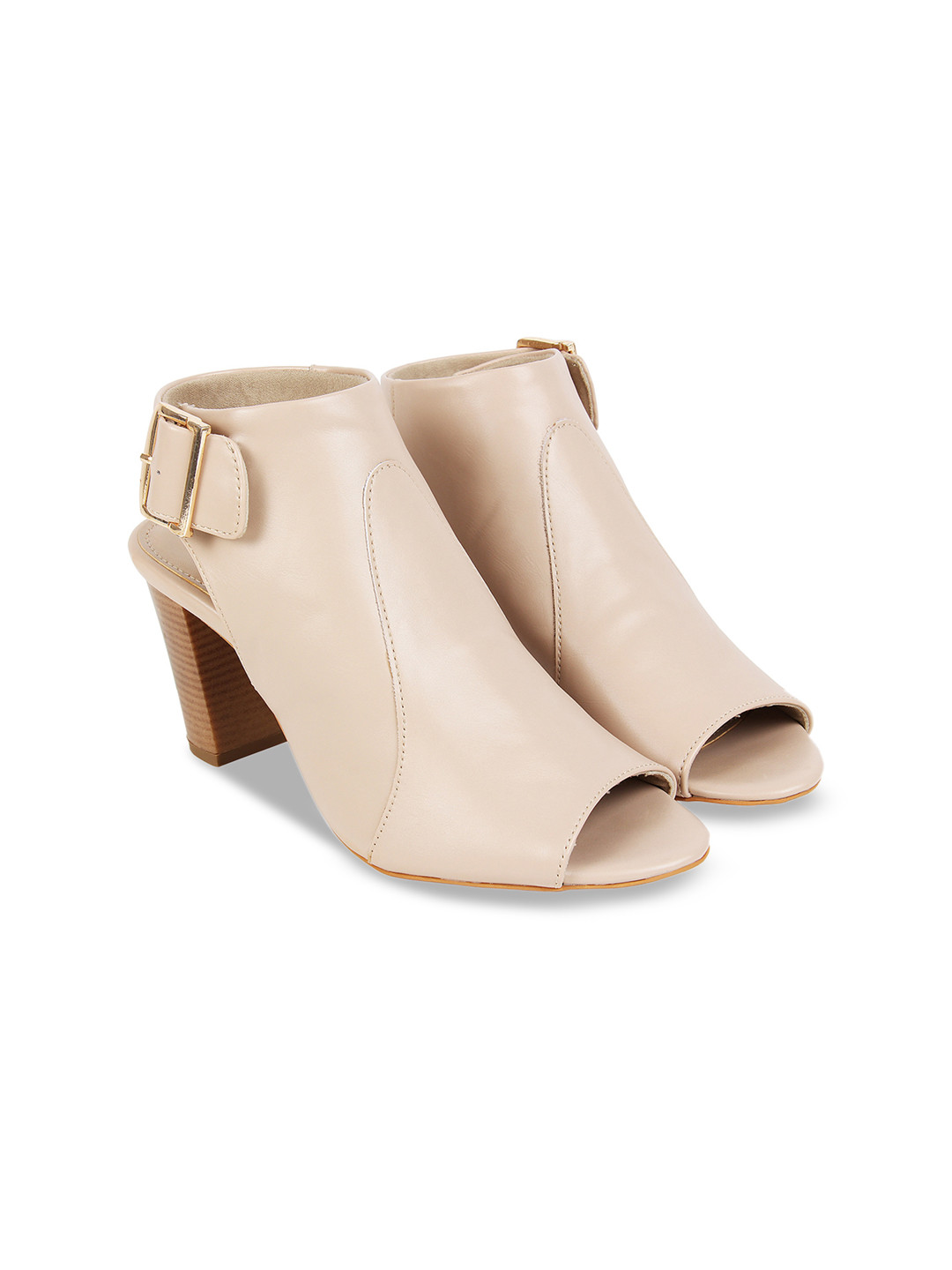Buy Rocia Women Beige Solid Peep Toes - Heels for Women 11948924 | Myntra