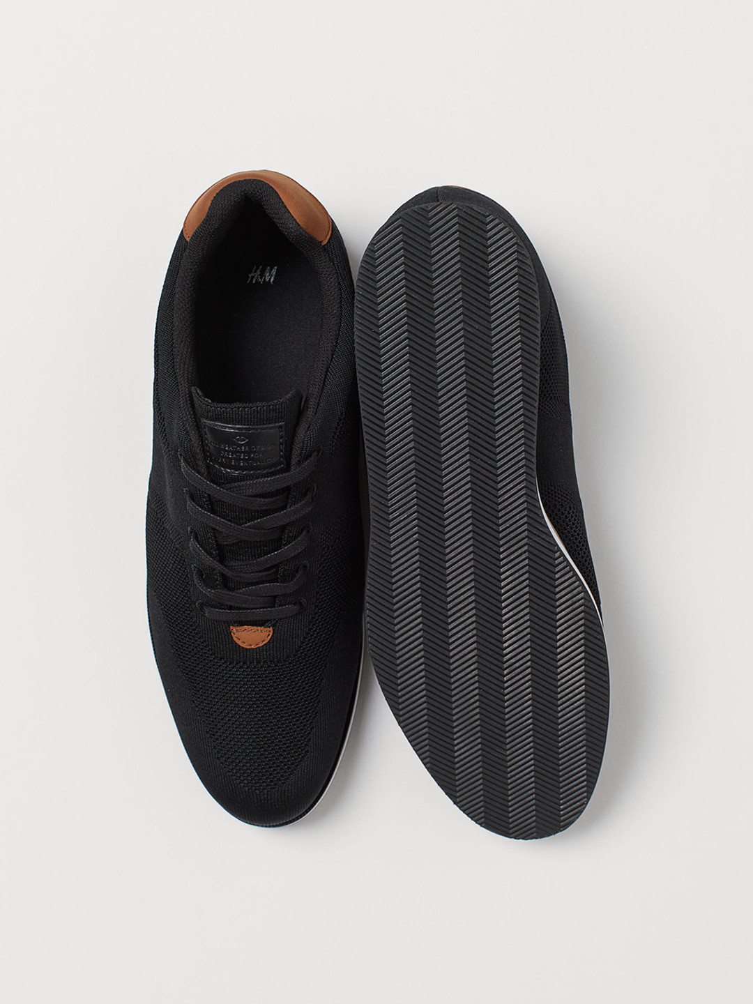 Buy H&M Men Black Fully Fashioned Trainers - Casual Shoes for Men ...