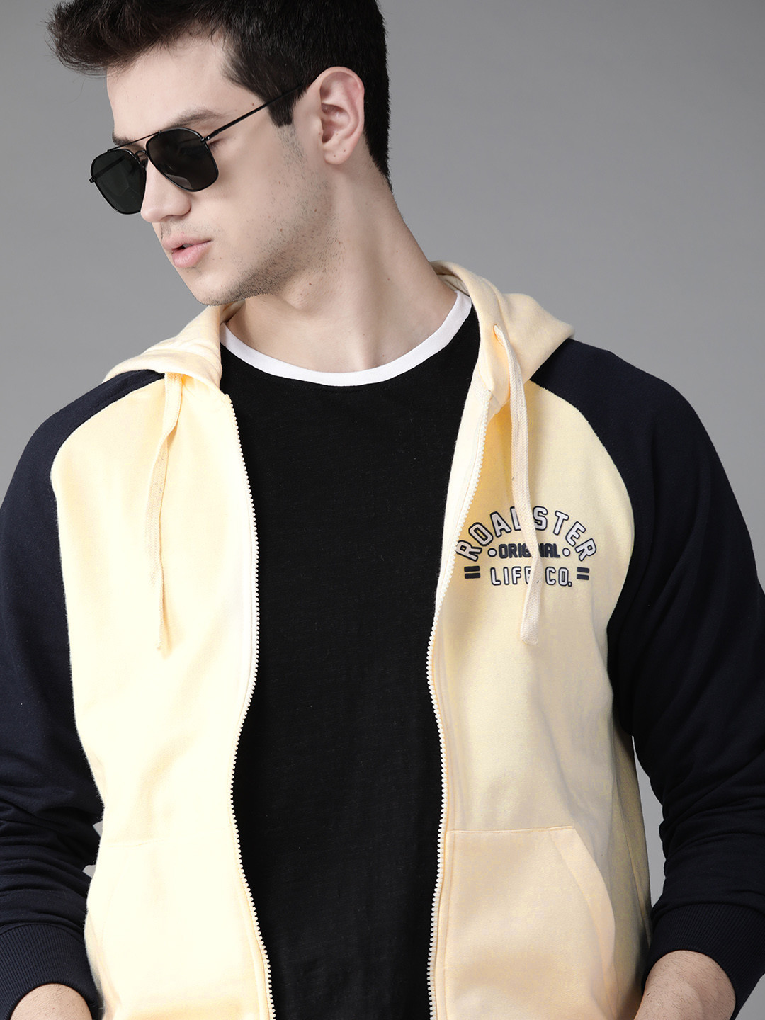 Buy Roadster Men Cream Coloured Solid Hooded Sweatshirt - Sweatshirts ...