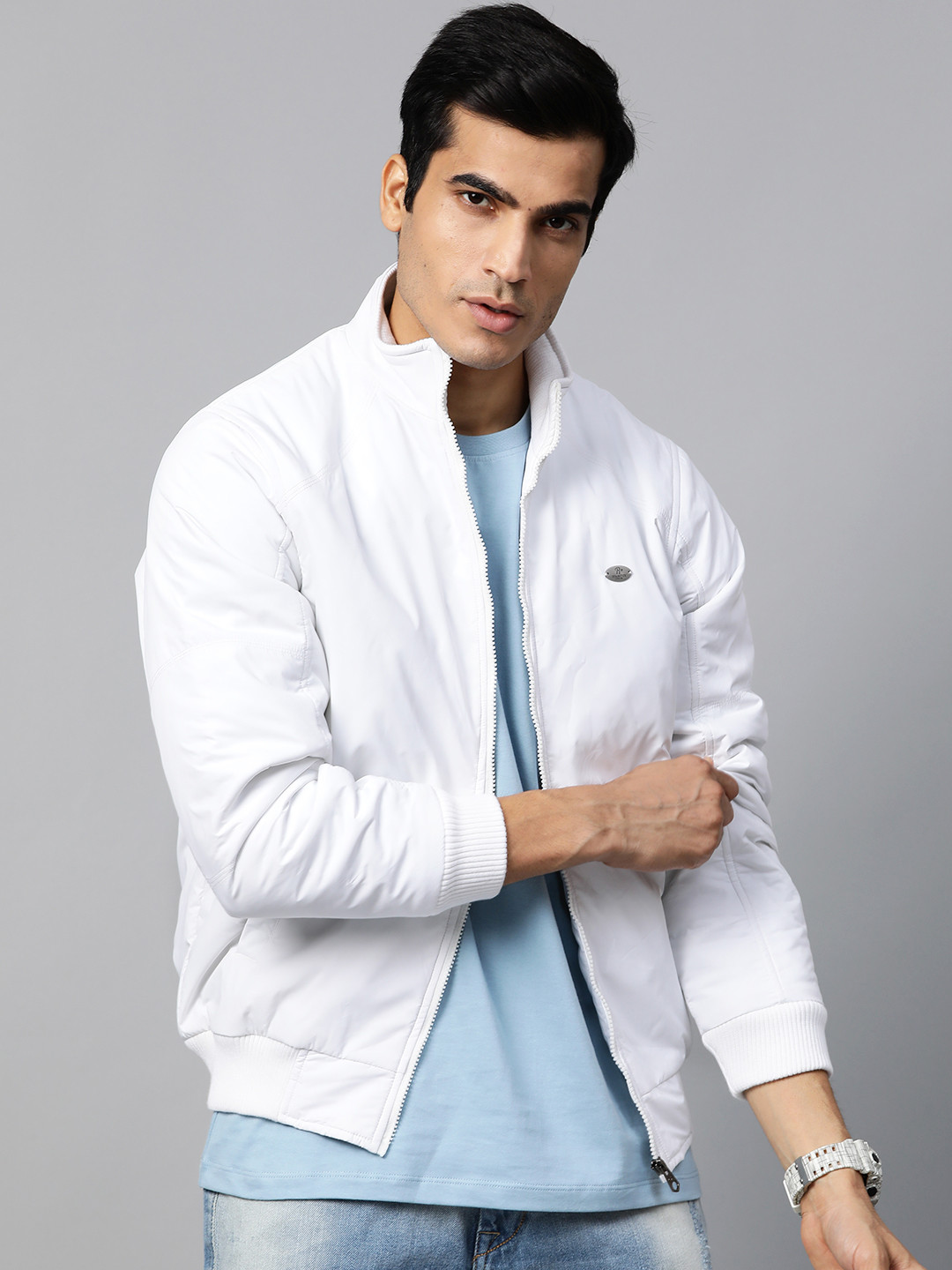 Buy Roadster Men White Solid Padded Jacket - Jackets for Men 11970720 ...