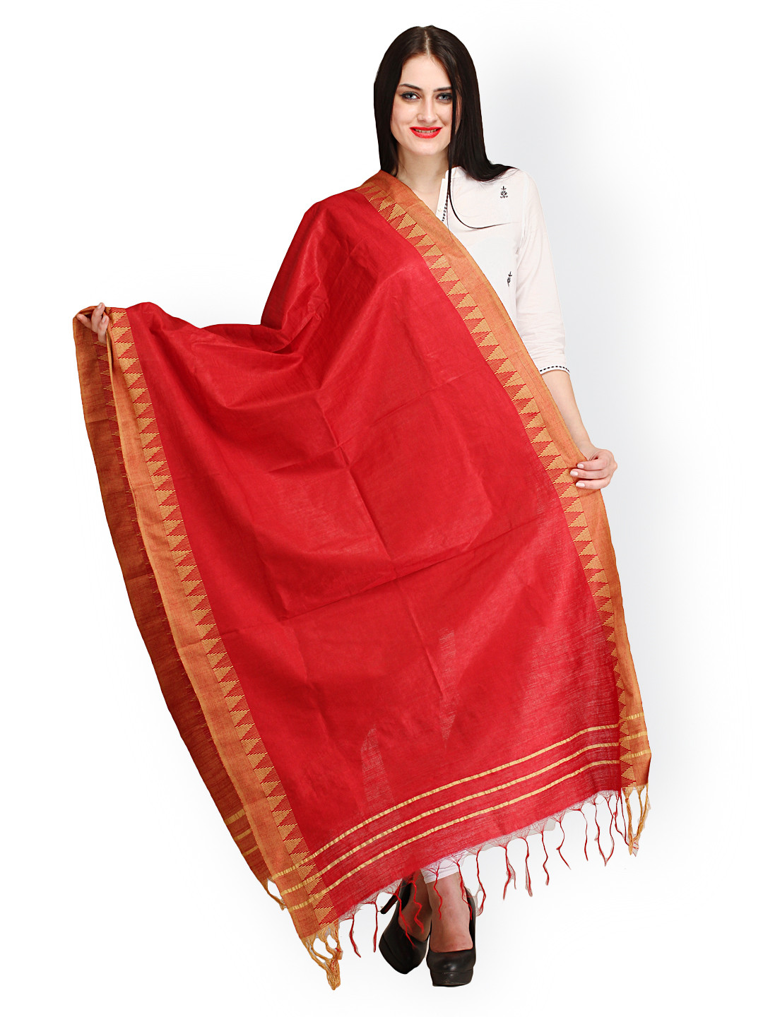 Buy Aksara Red Dupatta - Dupatta for Women 1198075 | Myntra