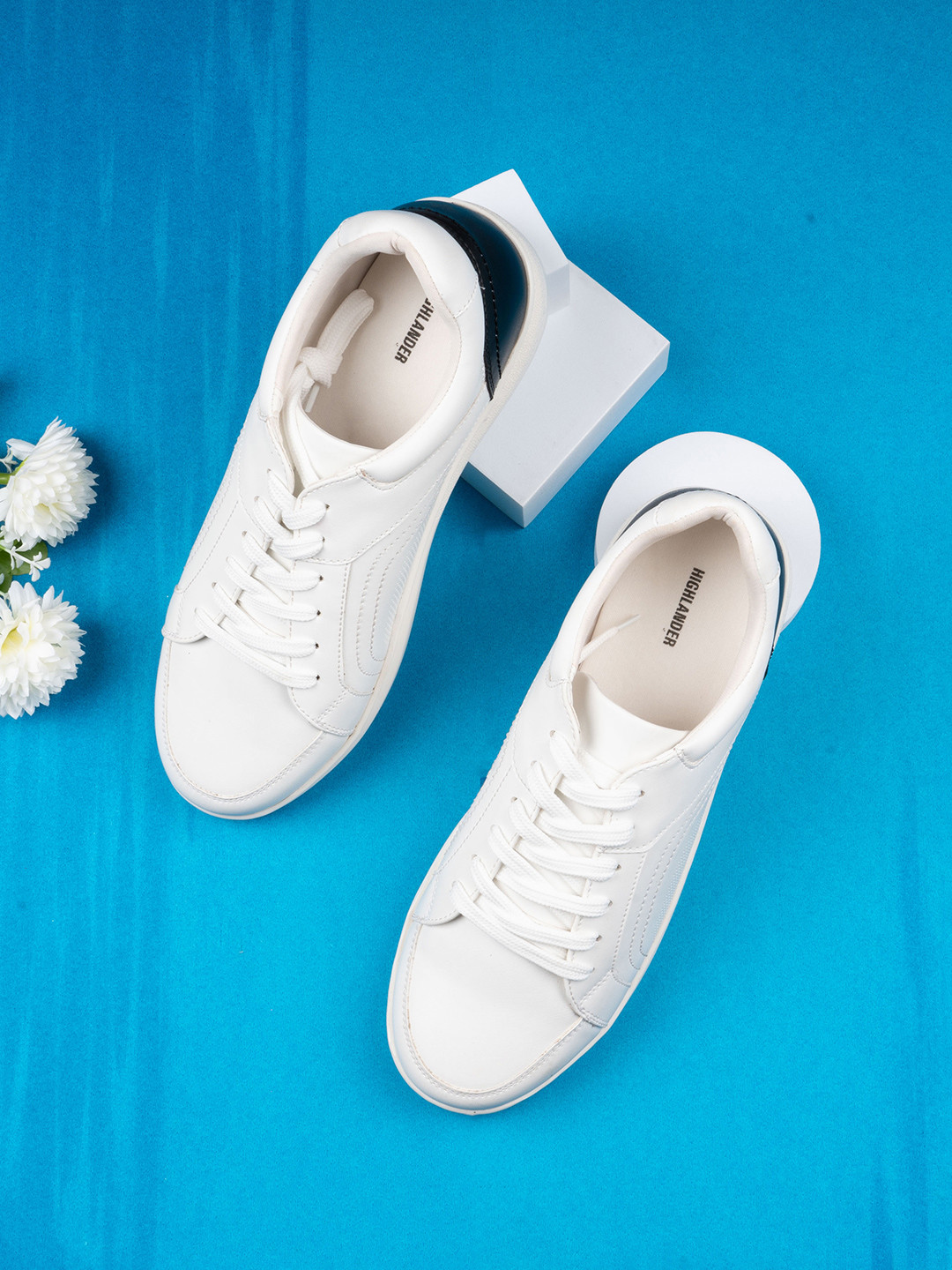 Buy HIGHLANDER Men White Colourblocked Sneakers - Casual Shoes for Men ...