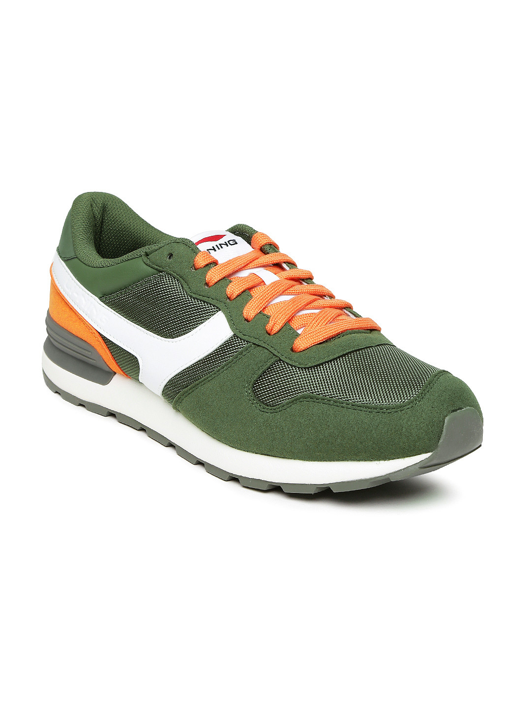 Buy Li Ning Unisex Olive Green Heritage Running Shoes - Sports Shoes ...