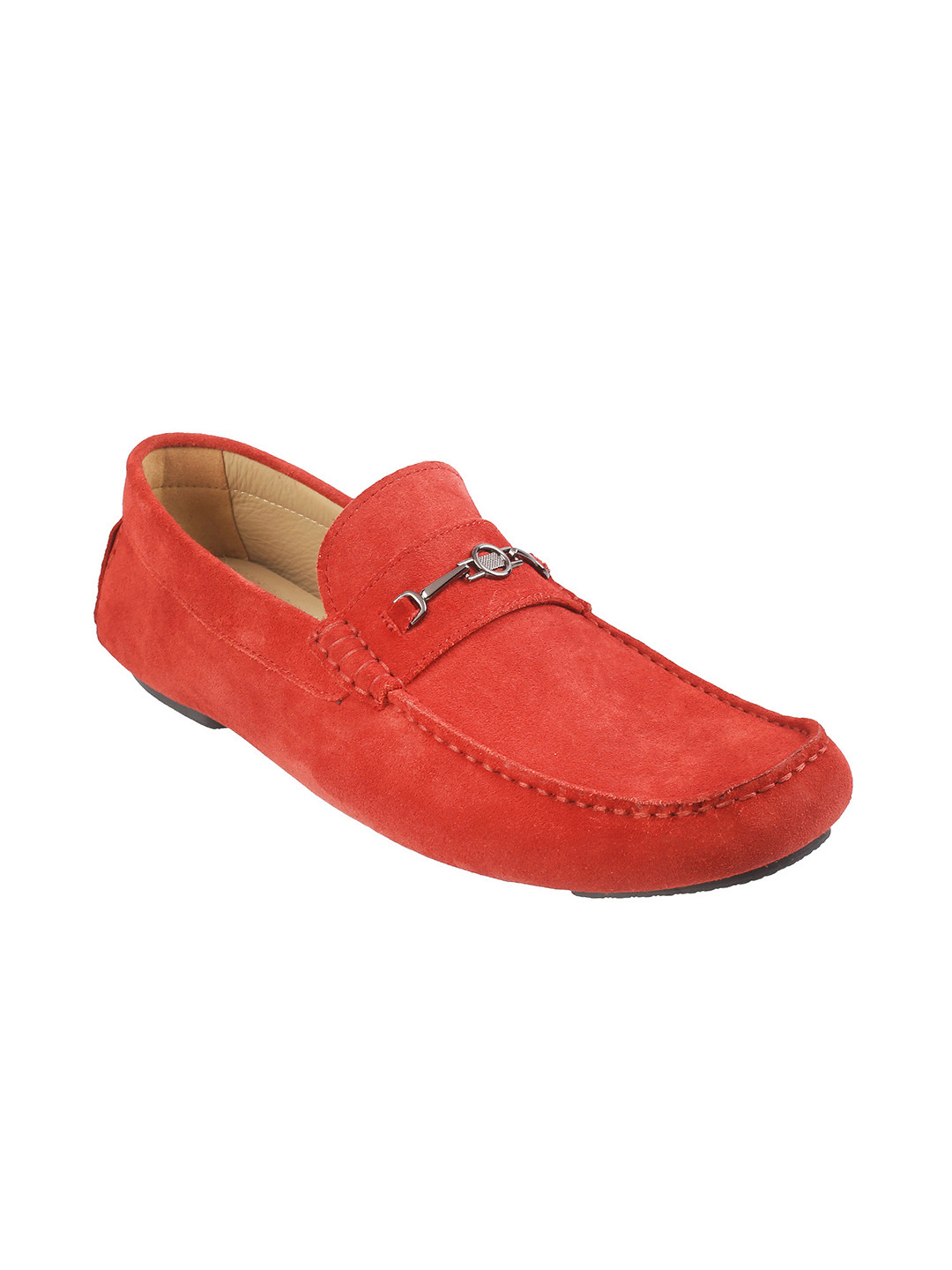 Buy Metro Davinchi Men Red Suede Driving Shoes - Casual Shoes for Men ...
