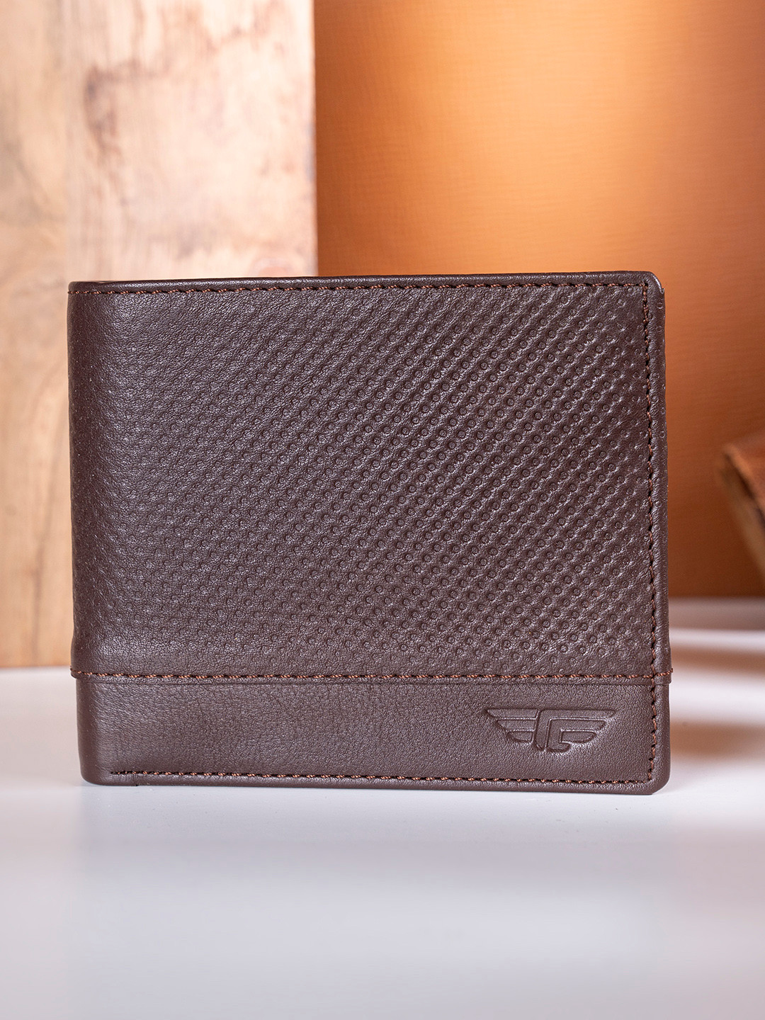 Buy Red Tape Men Coffee Brown Textured Leather Two Fold Wallet ...