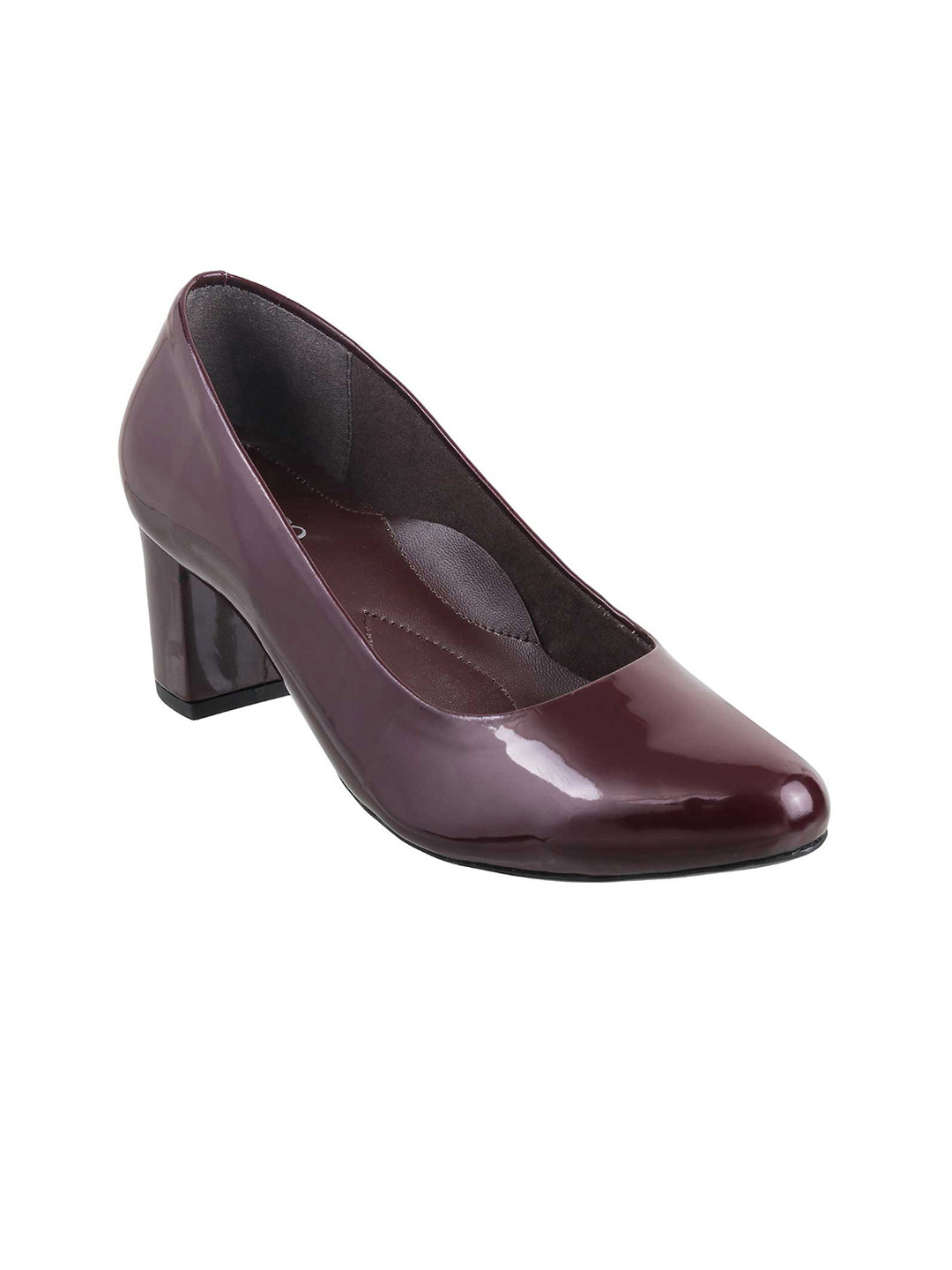 Buy Metro Women Aubergine Solid Pumps - Heels for Women 12007332 | Myntra