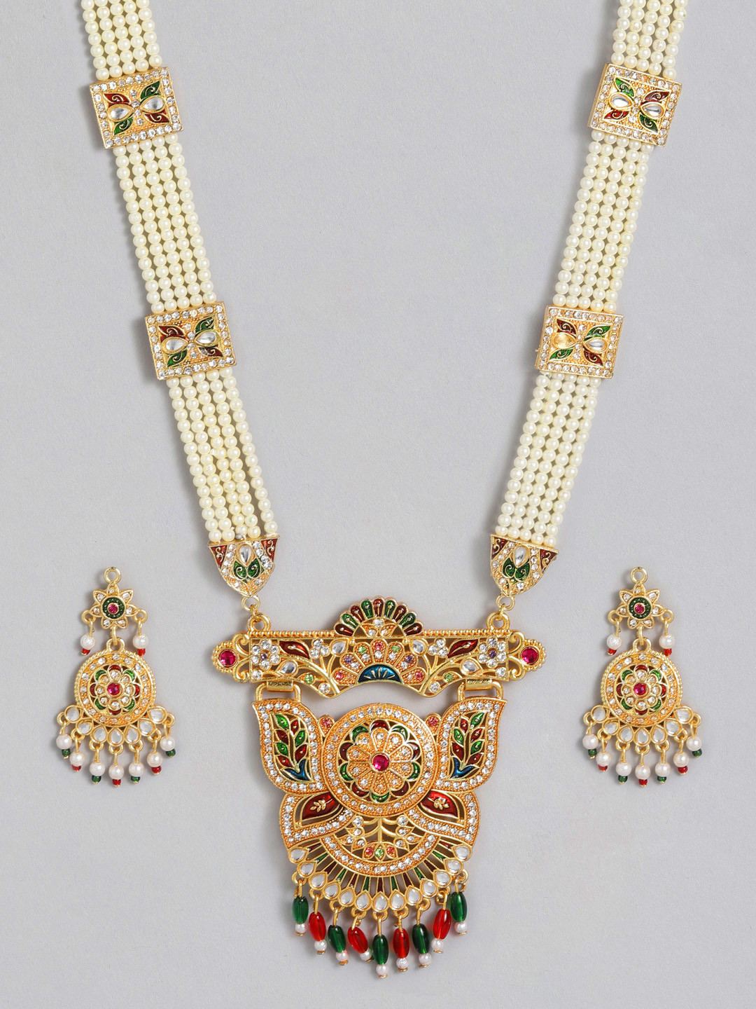 Buy Anouk Women White & Gold Plated Jewellery Set - Jewellery Set for ...