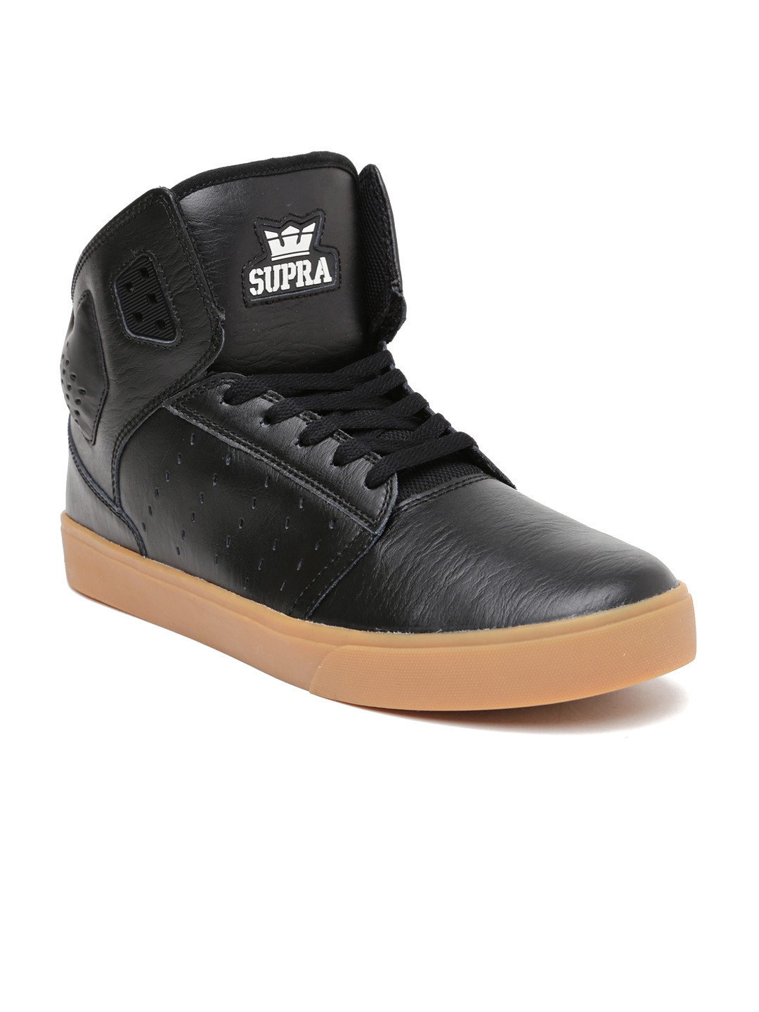 Buy Supra Men Black Mid Top Sneakers - Casual Shoes for Men 1206319 ...