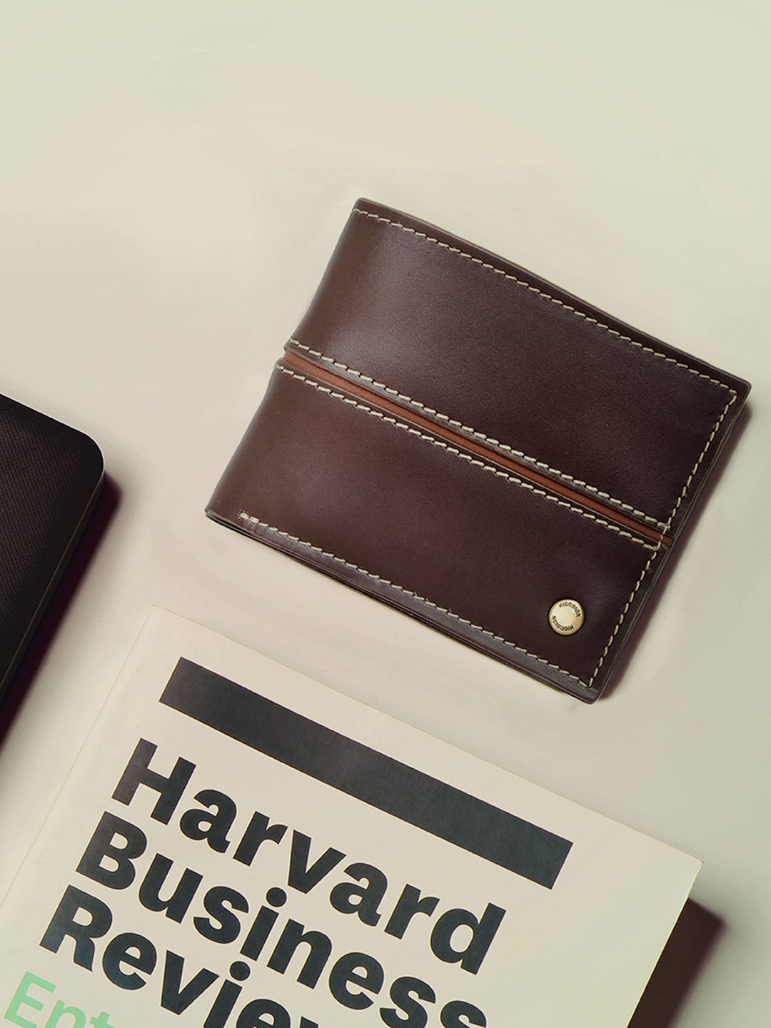 Buy Hidesign Men Brown Striped Two Fold Leather Wallet - Wallets for ...