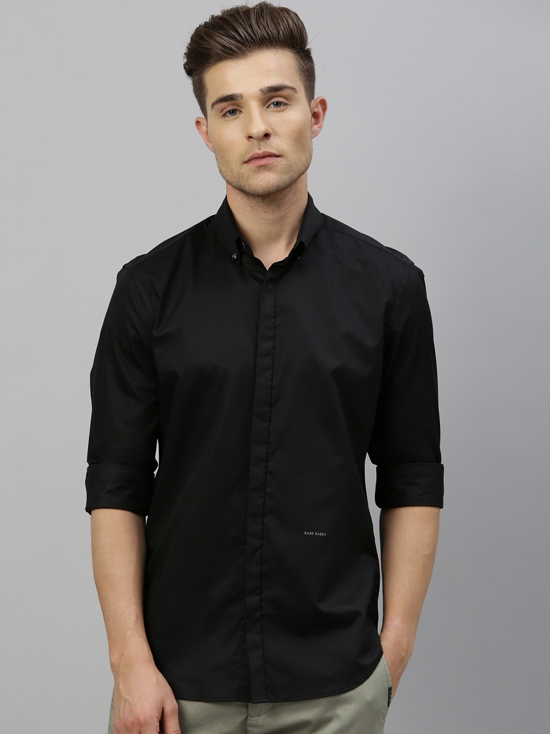 Buy Rare Rabbit Men Legend Regular Fit Solid Shirt Shirts For Men