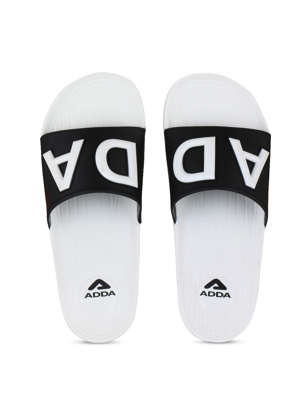 Buy Adda Men Black Printed Sliders - Flip Flops for Men 12077306 | Myntra