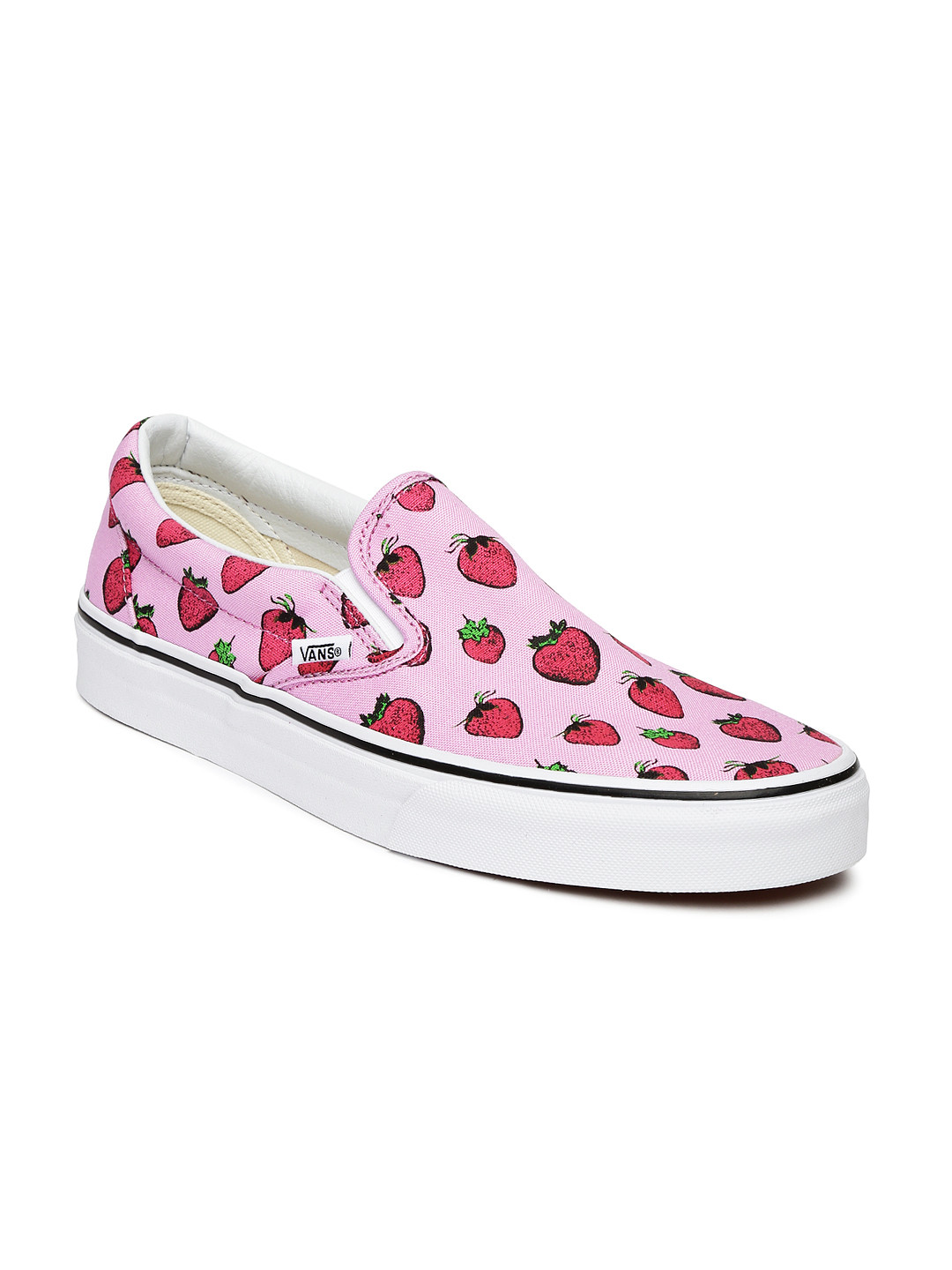 Buy Vans Unisex Pink Strawberry Print Classic Slip Ons - Casual Shoes ...
