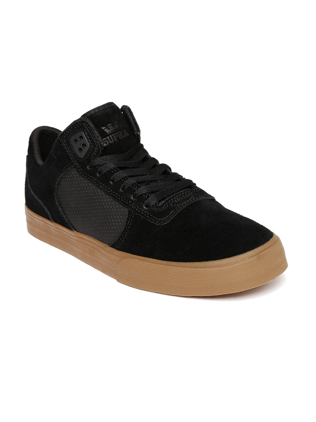 Buy Supra Men Black Suede Sneakers - Casual Shoes for Men 1208398 | Myntra