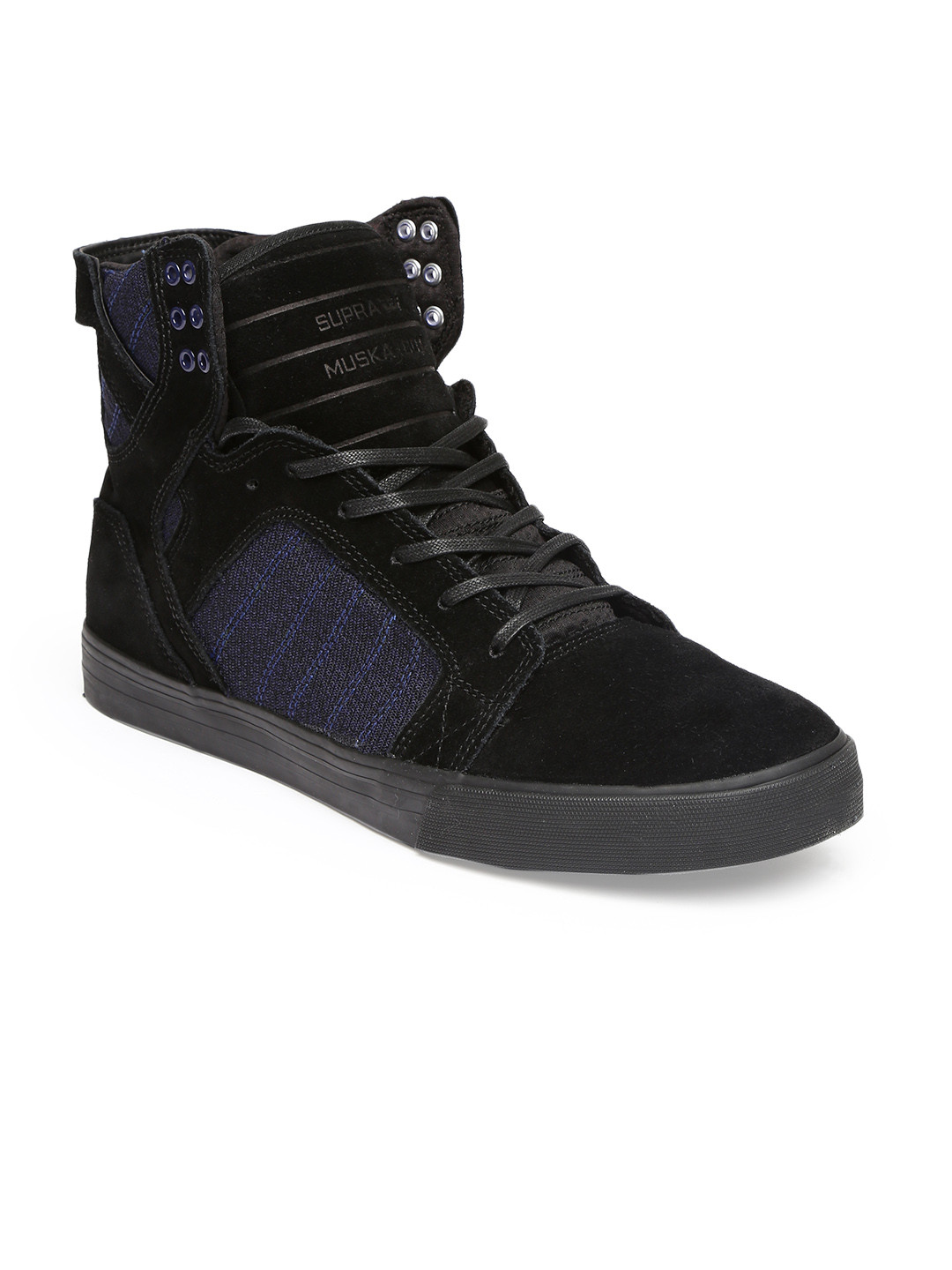 Buy Supra Men Black & Navy Skytop High Top Sneakers - Casual Shoes for ...
