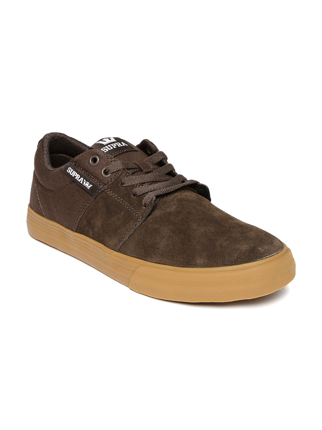 Buy Supra Men Brown Suede Sneakers - Casual Shoes for Men 1208418 | Myntra