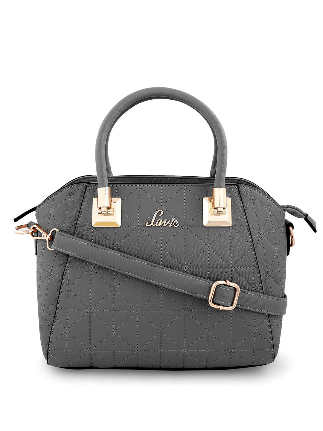 Buy Lavie Grey Solid Handheld Bag - Handbags for Women 12096404 | Myntra